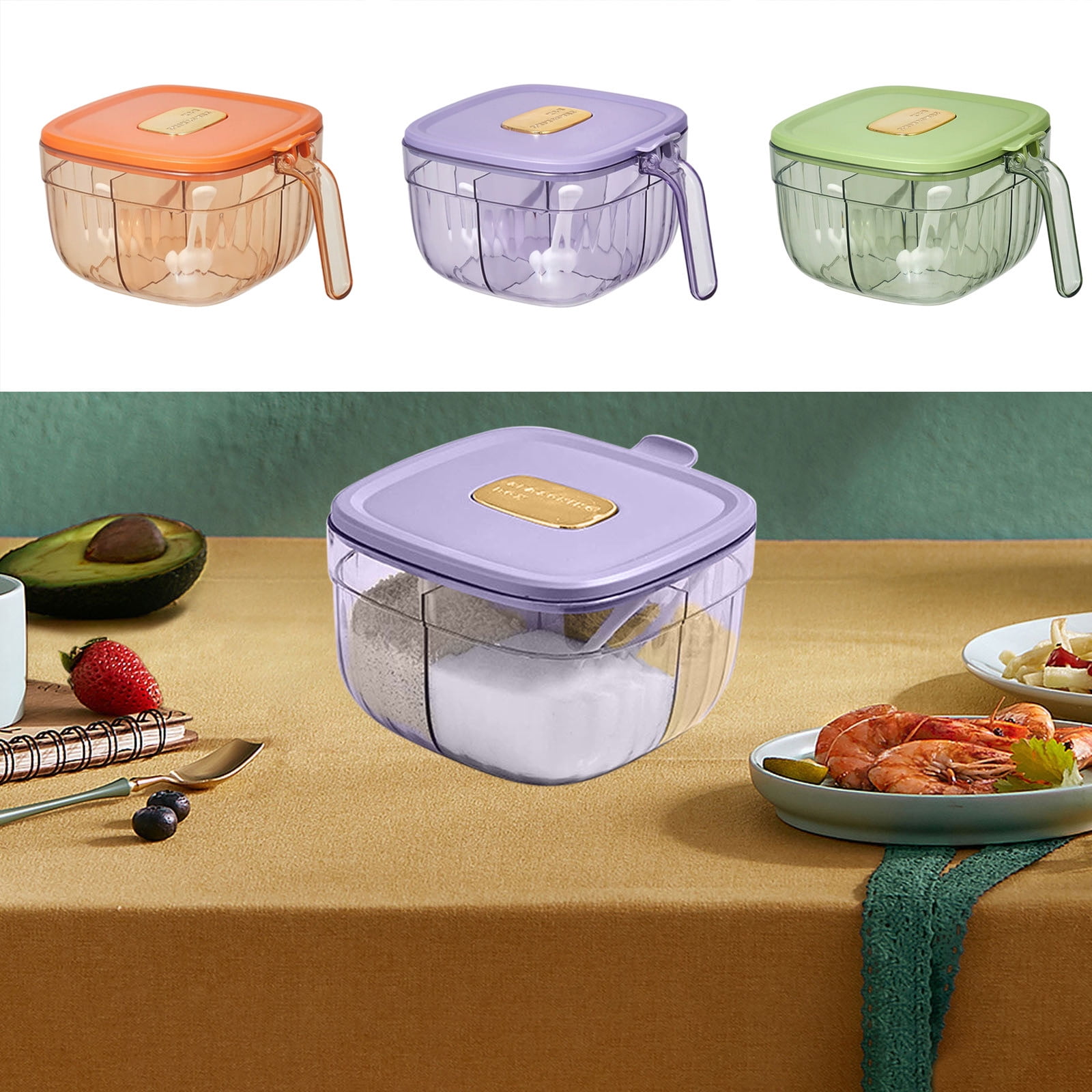 Byikun Kitchen Food Containers with Lids,food Storage Containers with 4 ...