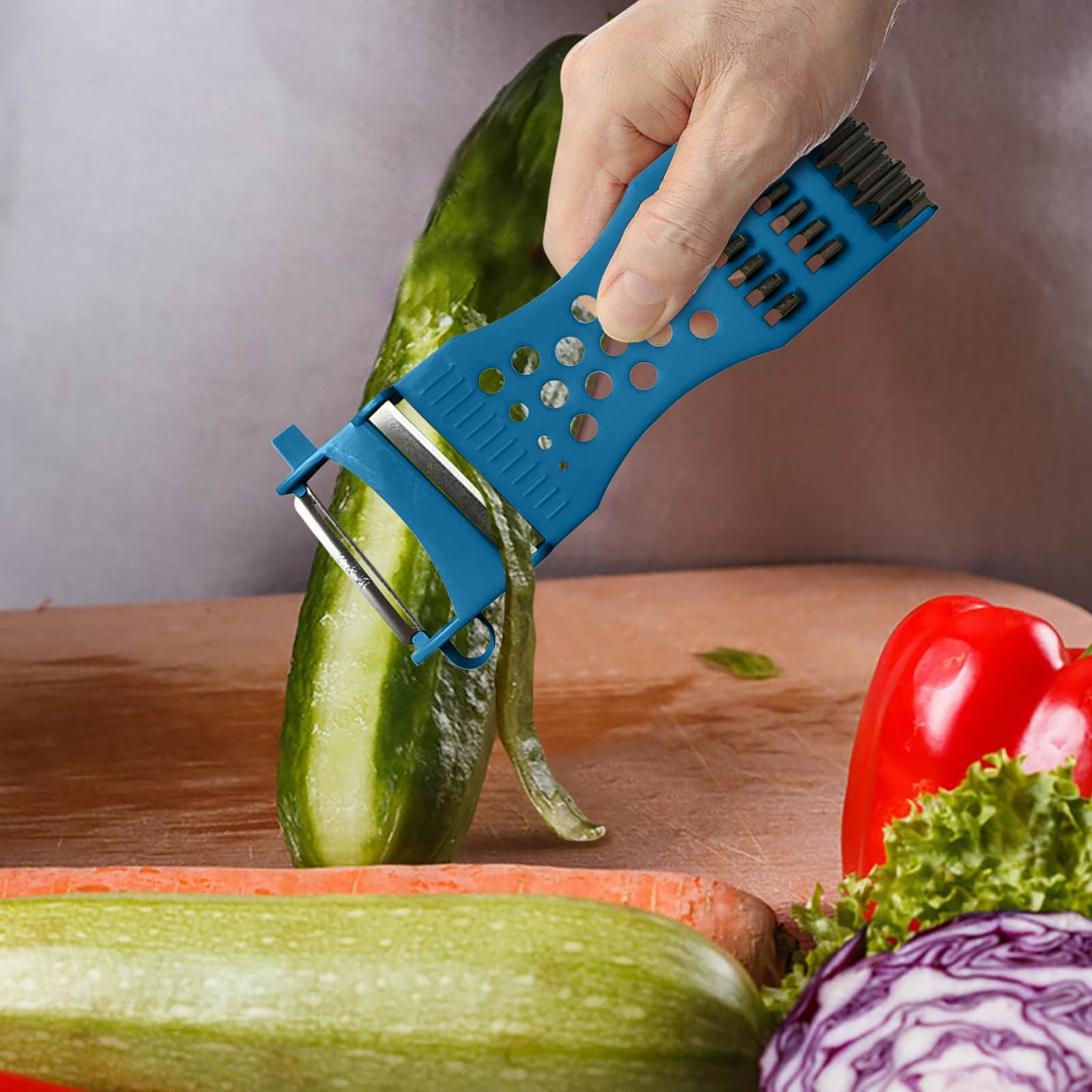 Byikun Kitchen Gadget, Multiblade Veggie Slicing Machine, Stainless ...