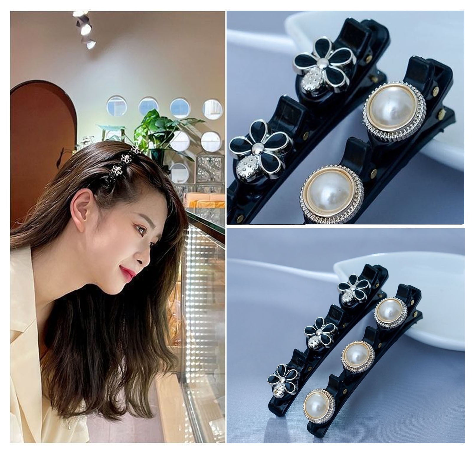 Byikun Lightning Deals Hair Clip Weaving and Arranging Artifact Hair Clip Side Clip Front Banger ...