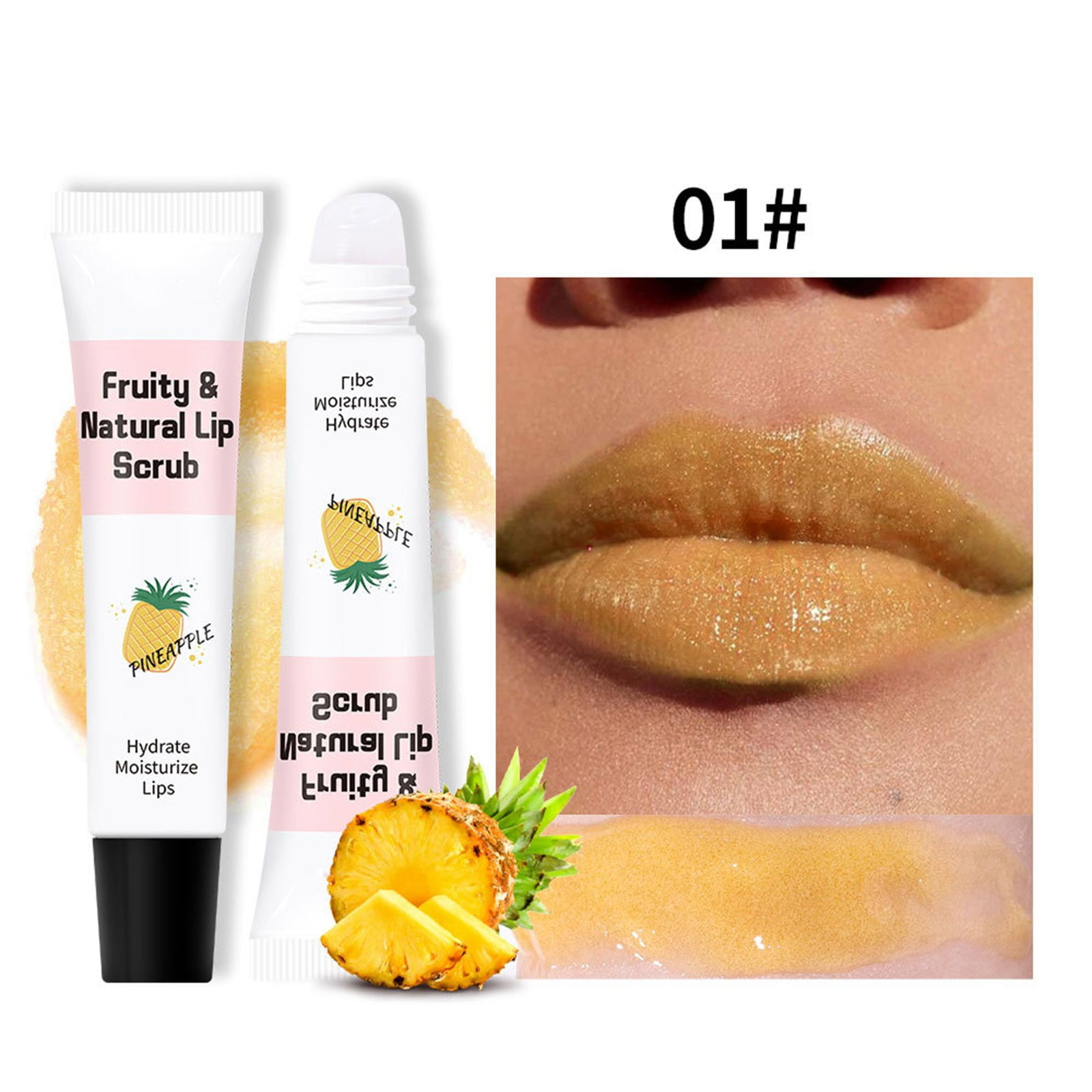 Byikun Lip Scrub, Gentle Exfoliating recipe Lip Balm, Fruit Infused ...