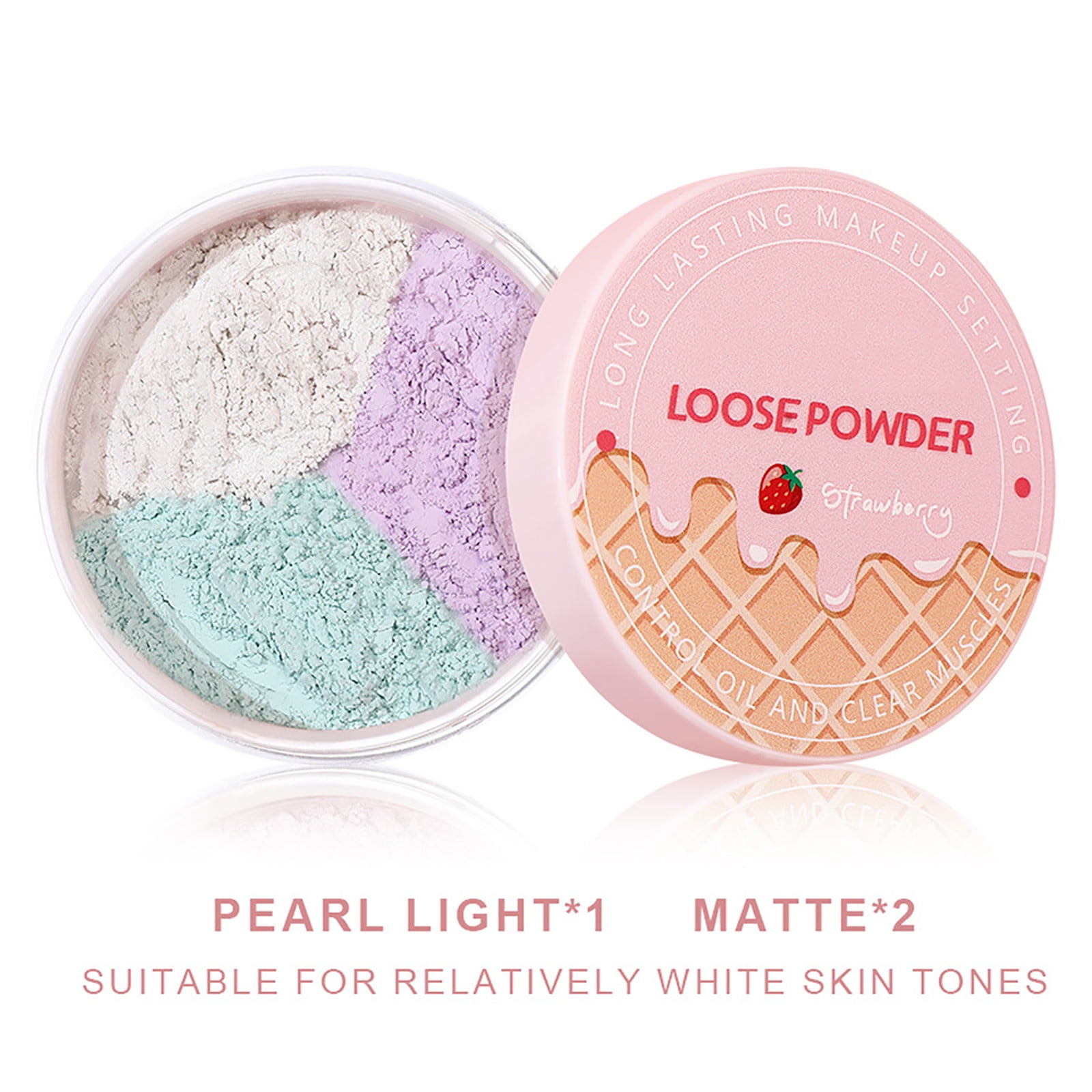 Byikun Loose Powder, Oil-Free Matte Finish Powder, Brightening Pearl ...