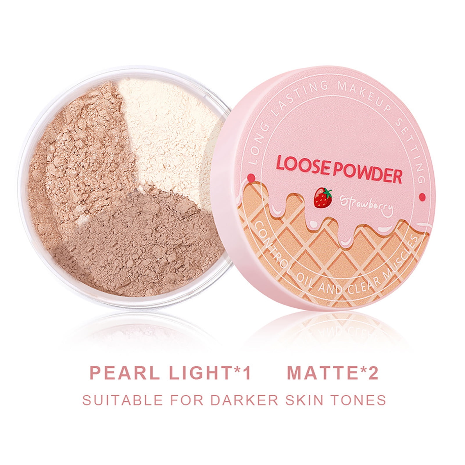 Byikun Loose Powder, Oil-Free Matte Finish Powder, Brightening Pearl ...