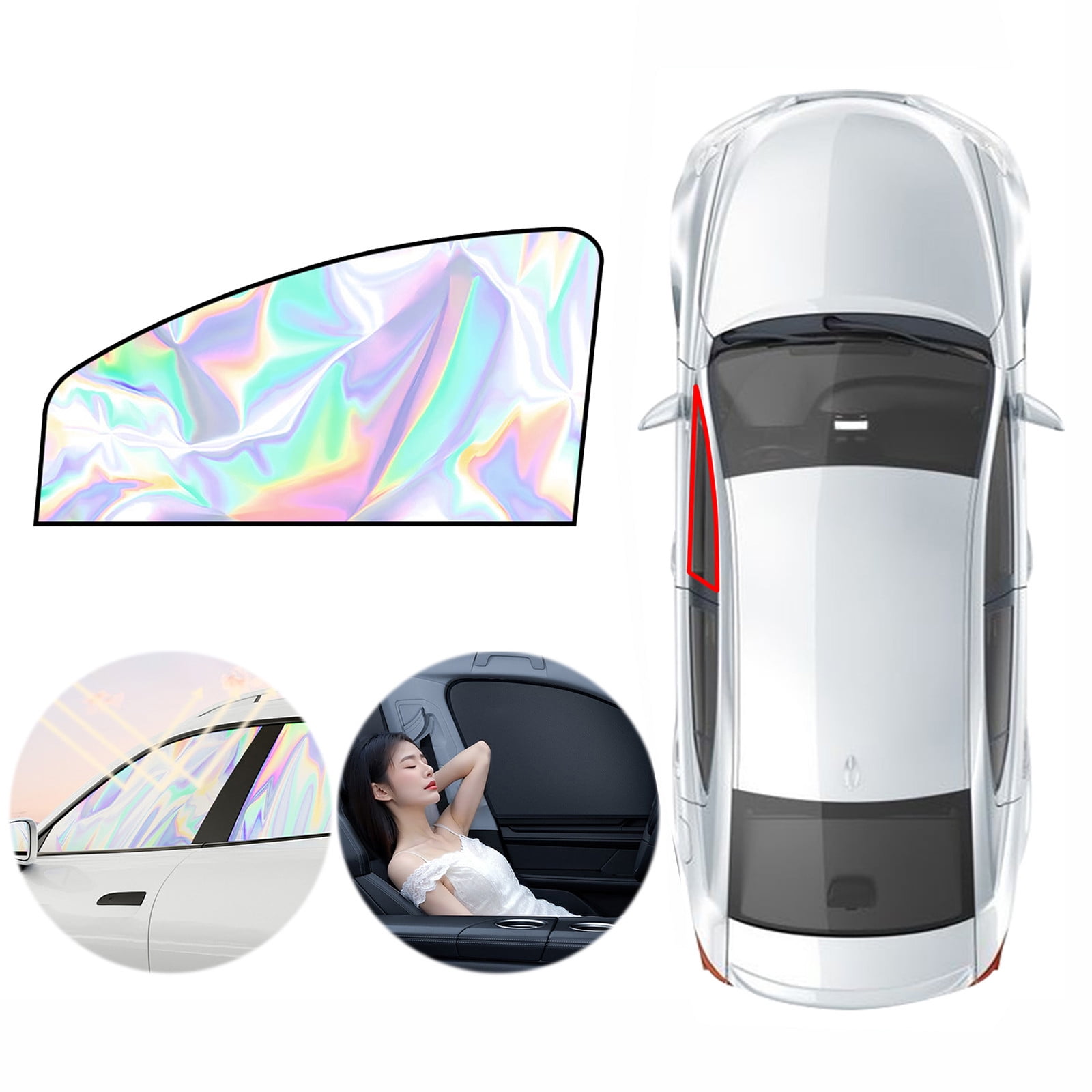 Byikun Magnetic Car Window Sun Shade - 80x50cm Lightproof Protection ...