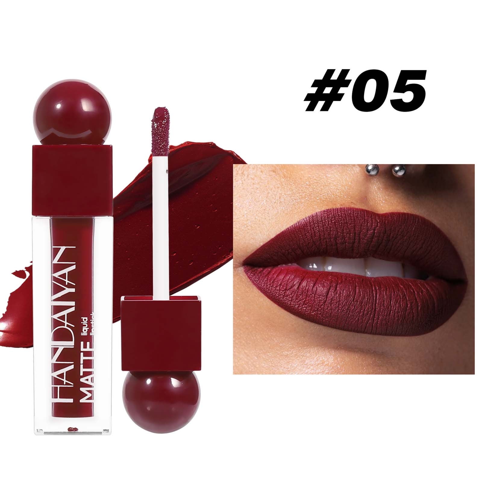 Byikun Matte Lip emit, Non-Transfer Velvet Finish, Long-Lasting Color ...