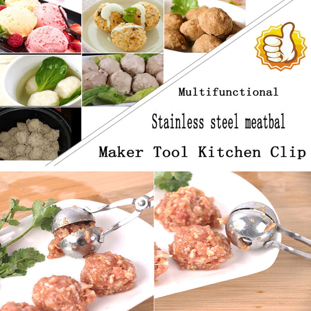 Byikun Meatball Maker, Stainless Steel Kitchen Clip, Scissor Shaped ...