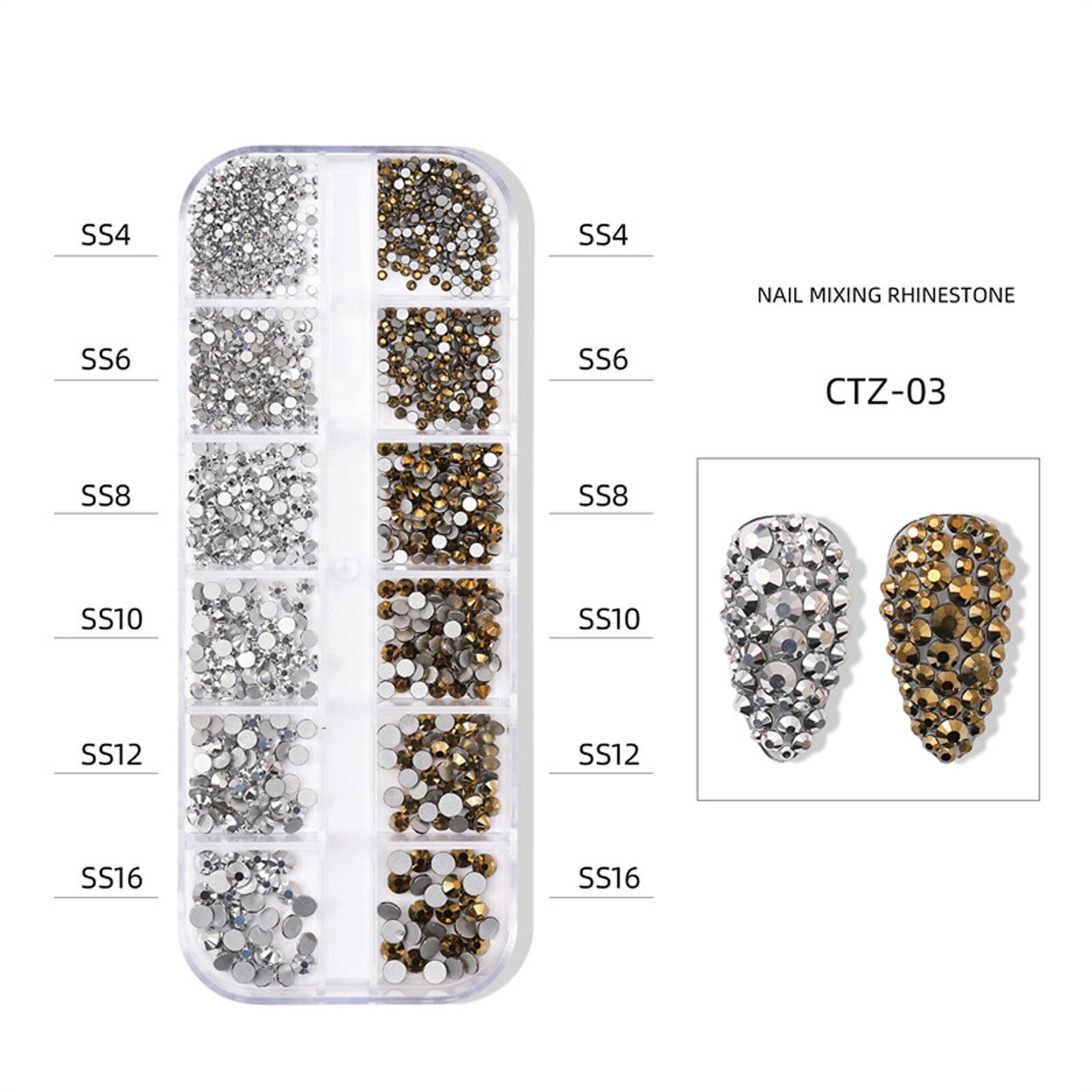 Byikun Nail Stickers, Layered Glass Sequins Art Set, sturdy Sparkle ...