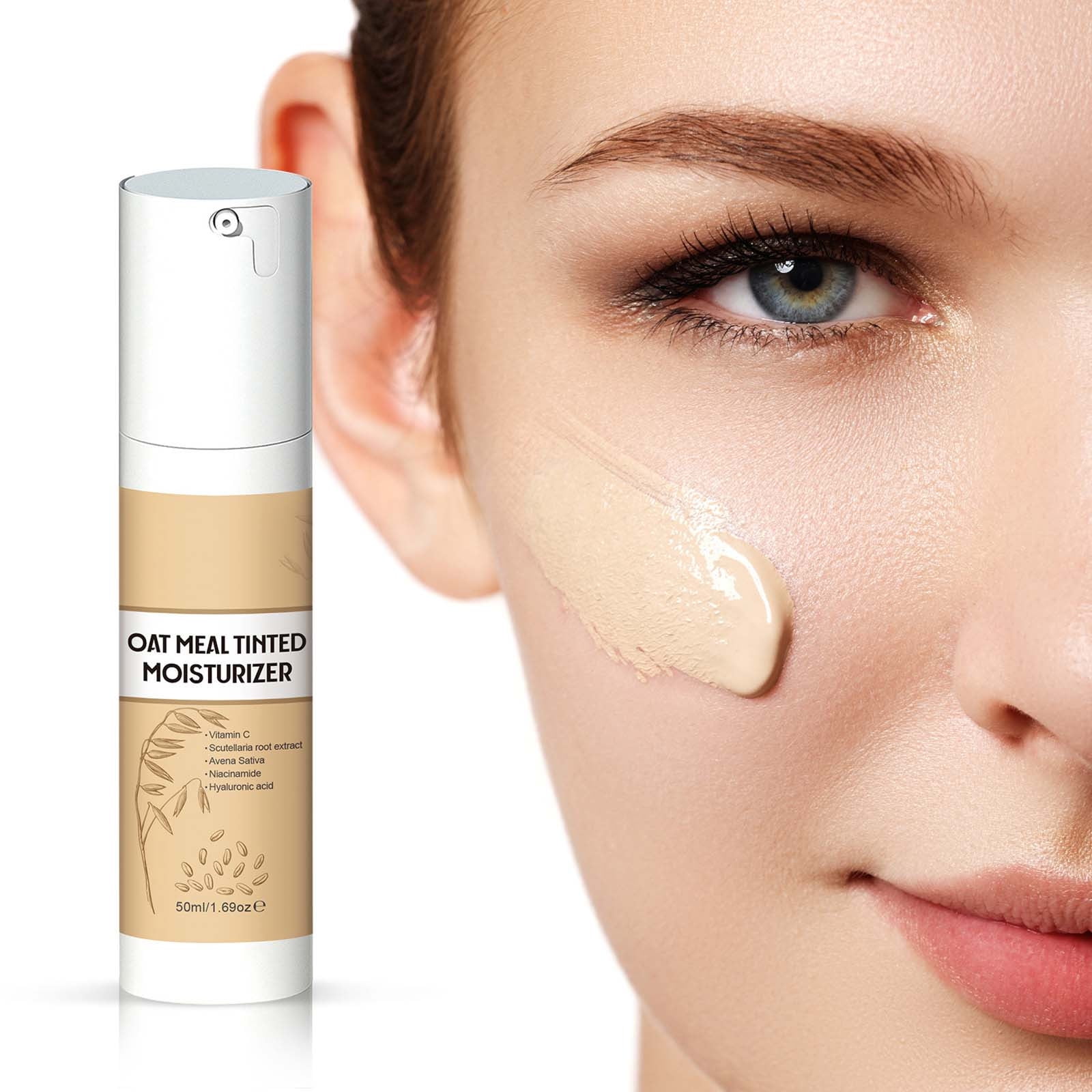 Byikun Oat Cream, Vitamin C Brightening Moisturizer, Hyaluronic sour againstaging Solution ...