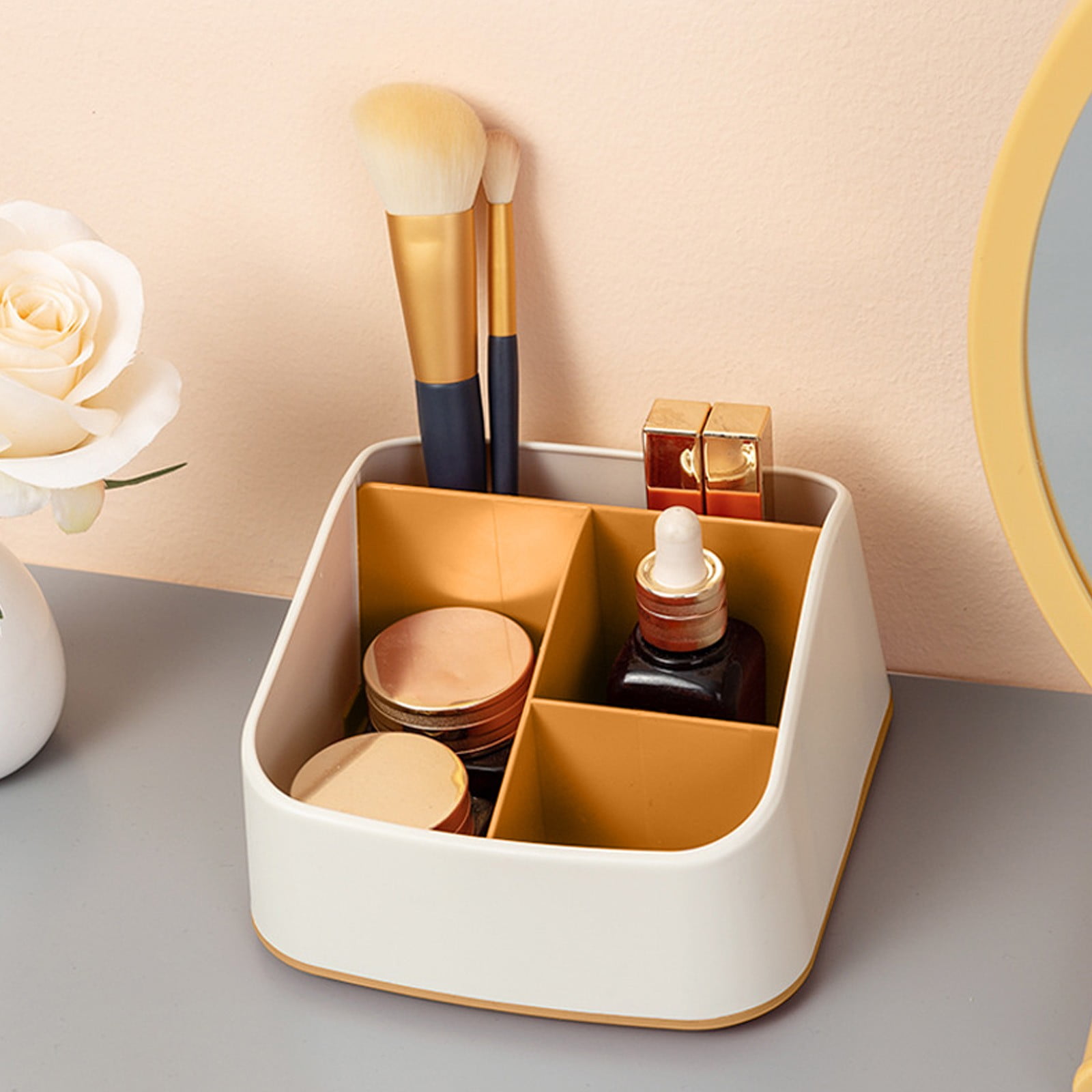 Byikun Office Desktop Stationery Storage Box Divided Into Small ...