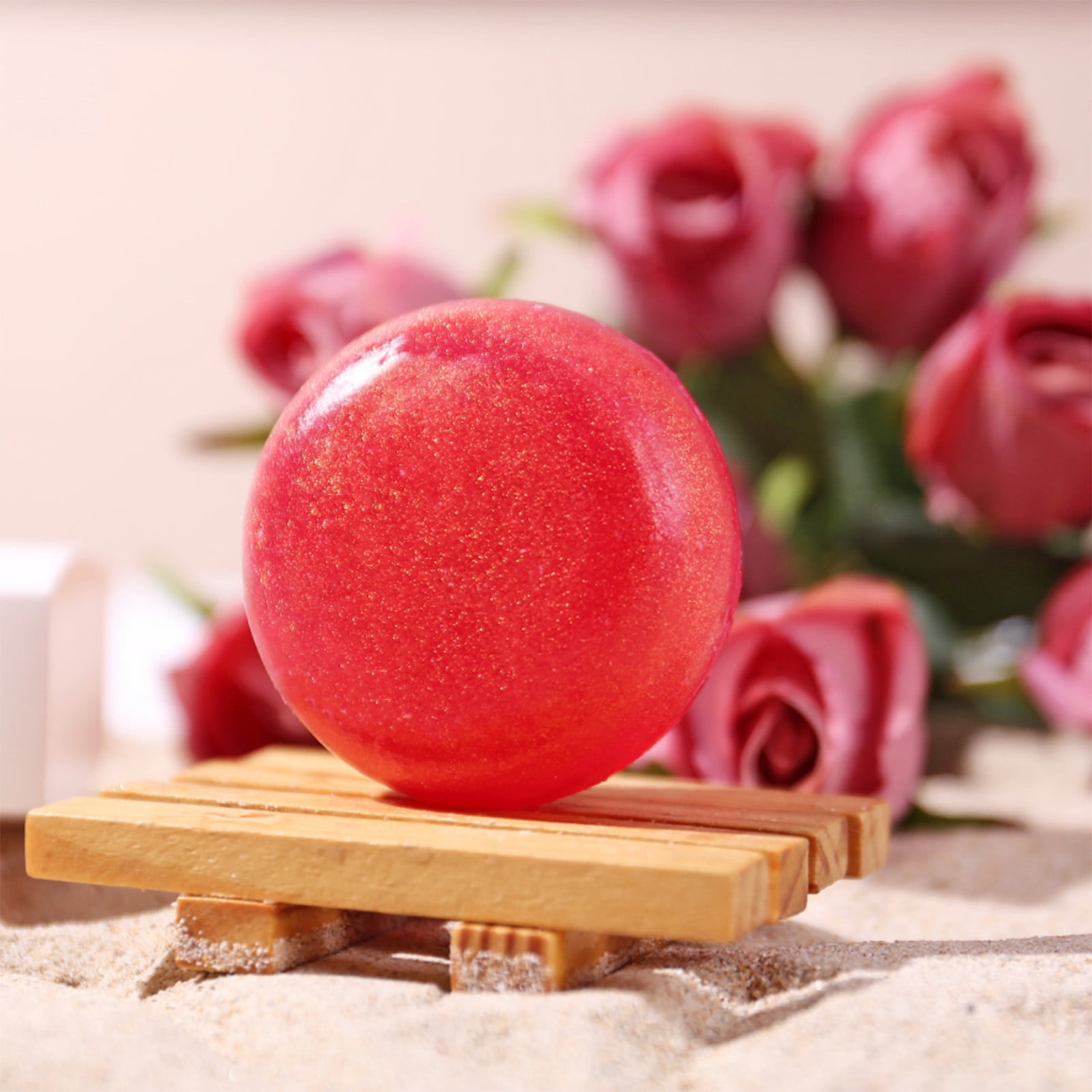 Yuanzi Rose Soap, Moisturizing Rose Flower Bar, Gentle Oil Control Soap ...