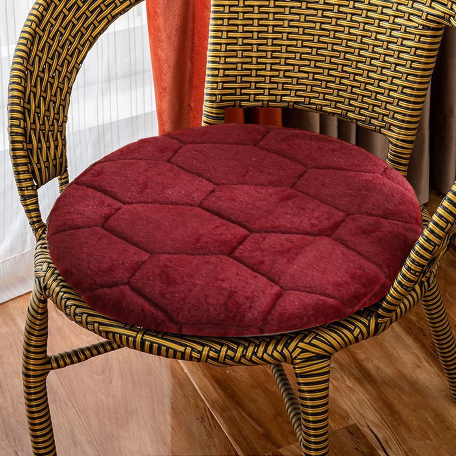 Byikun Round Stool Chair Pad Non-Slip Thick Dining Chair Pad Round ...