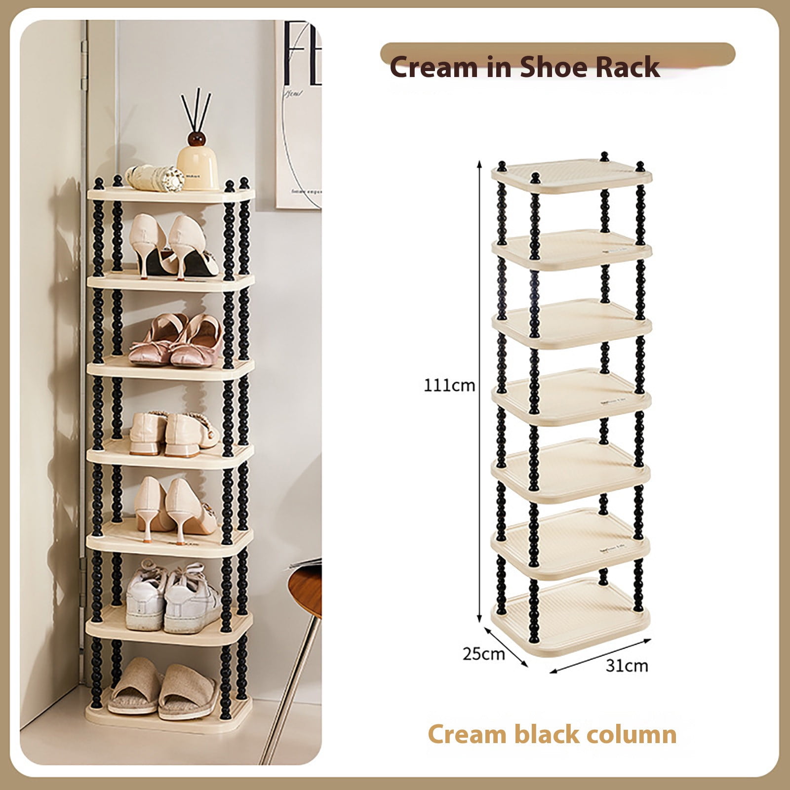 Byikun Shoe Rack Flexible Mobility Shoe Cabinet Not Easy to Crack ...