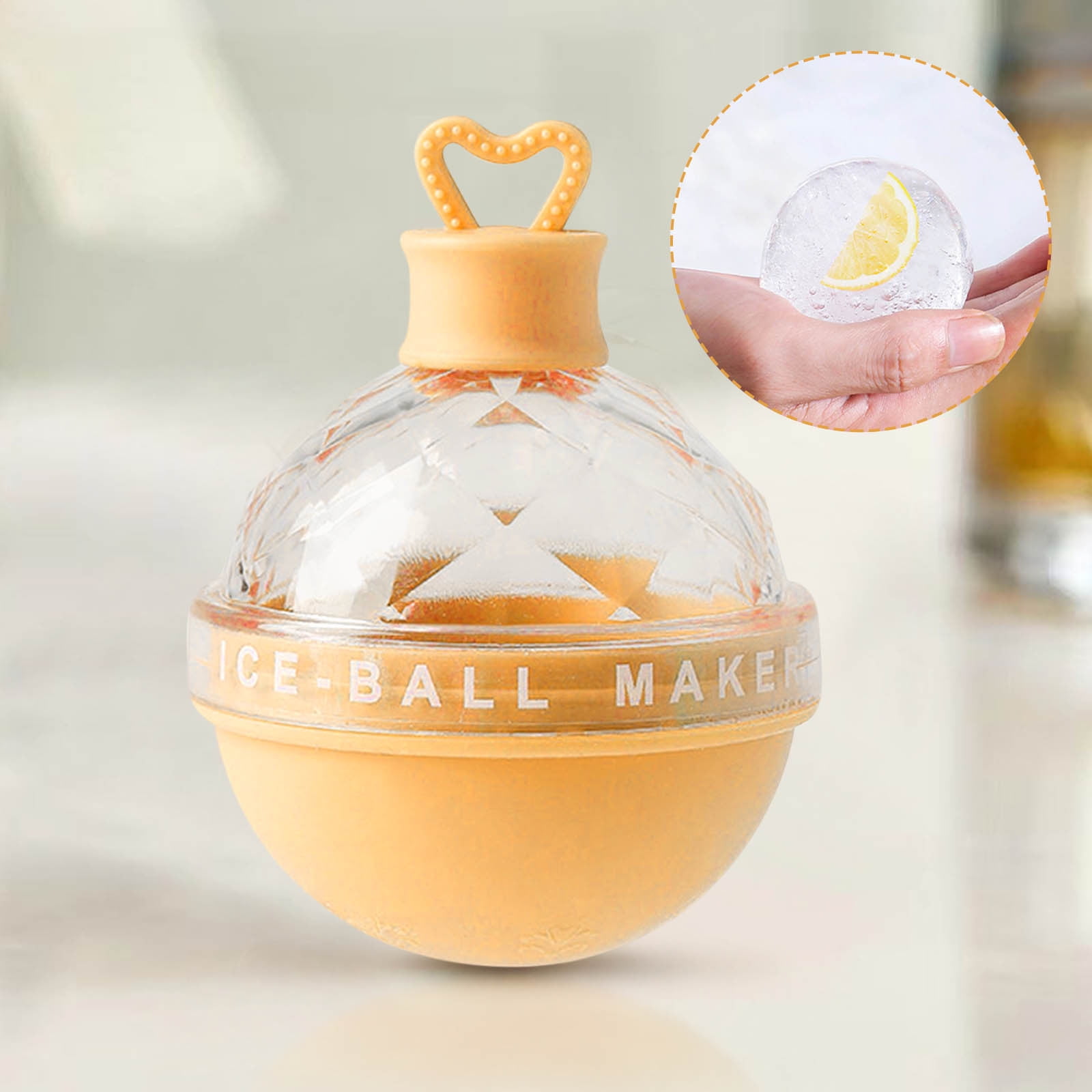 Yuanzi Ice Sphere Box, TPE ABS Ice Container, Soft Bottom Design, Large ...