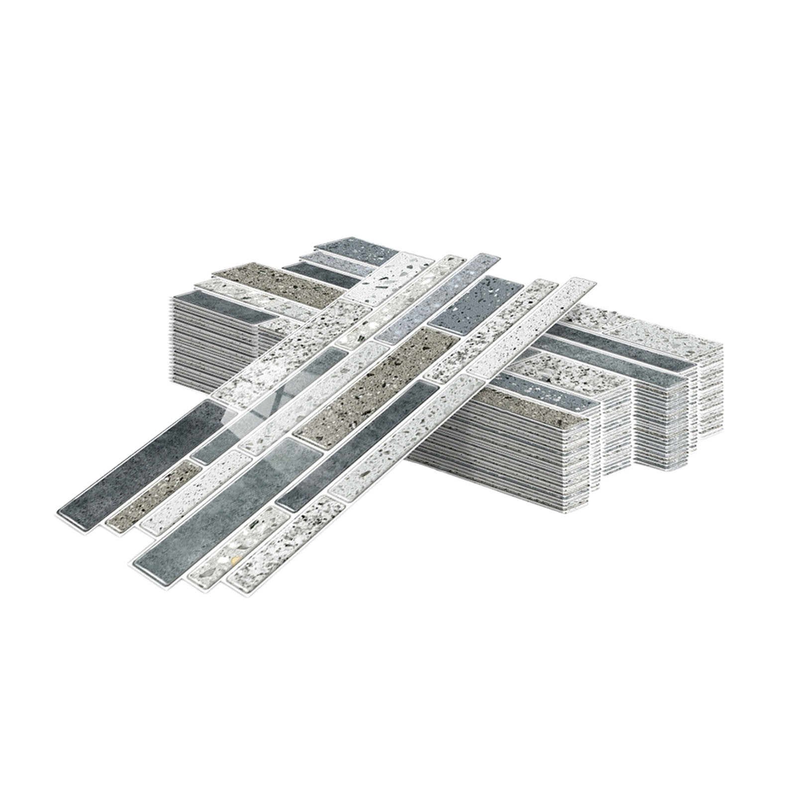 Yuanzi Splicing Wall Stickers, Marble Mosaic PVC Tiles, Self-Adhesive ...