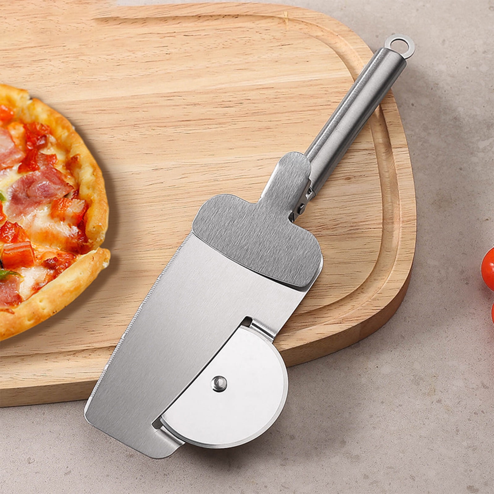 Byikun Stainless Steel Heavy Duty Pizza Cutter Wheel with Ergonomic ...