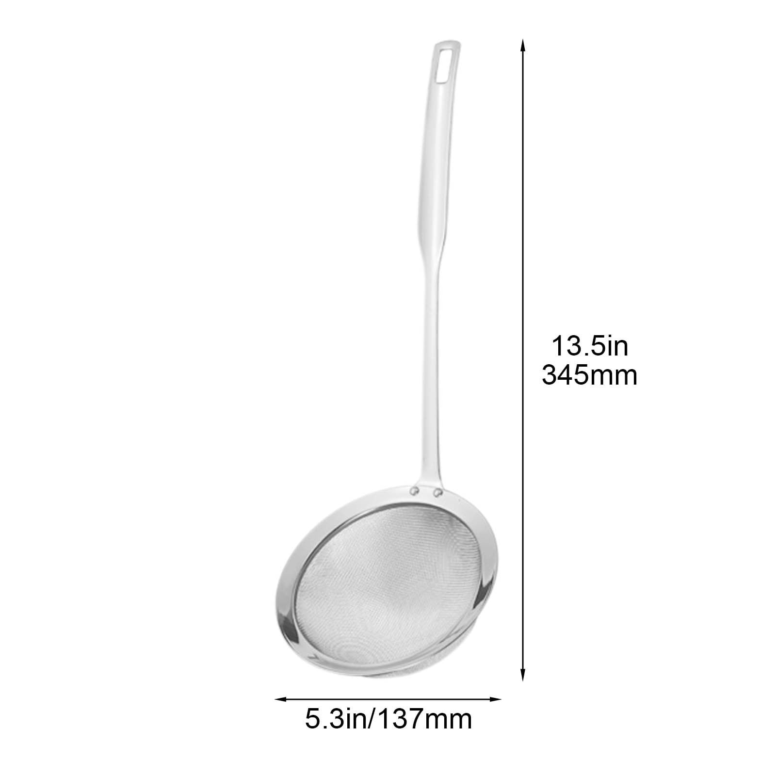 Byikun Stainless Steel Spoon, Fine Mesh Oil Skimmer Colander, Ergonomic ...