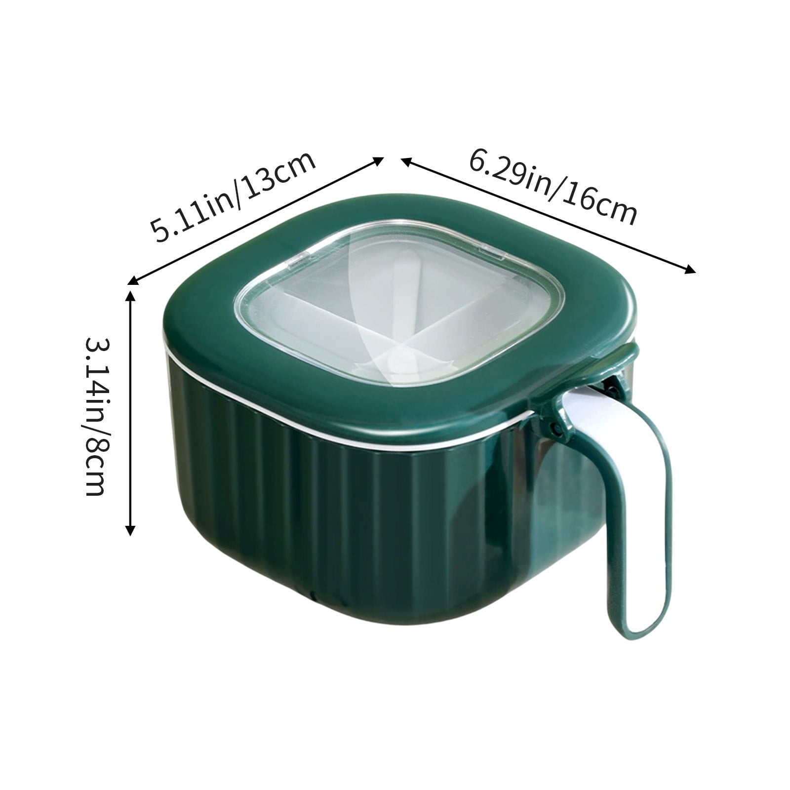 Byikun Standing Lid Seasoning Jar Glass Shaker Kitchen Seasoning Bottle ...