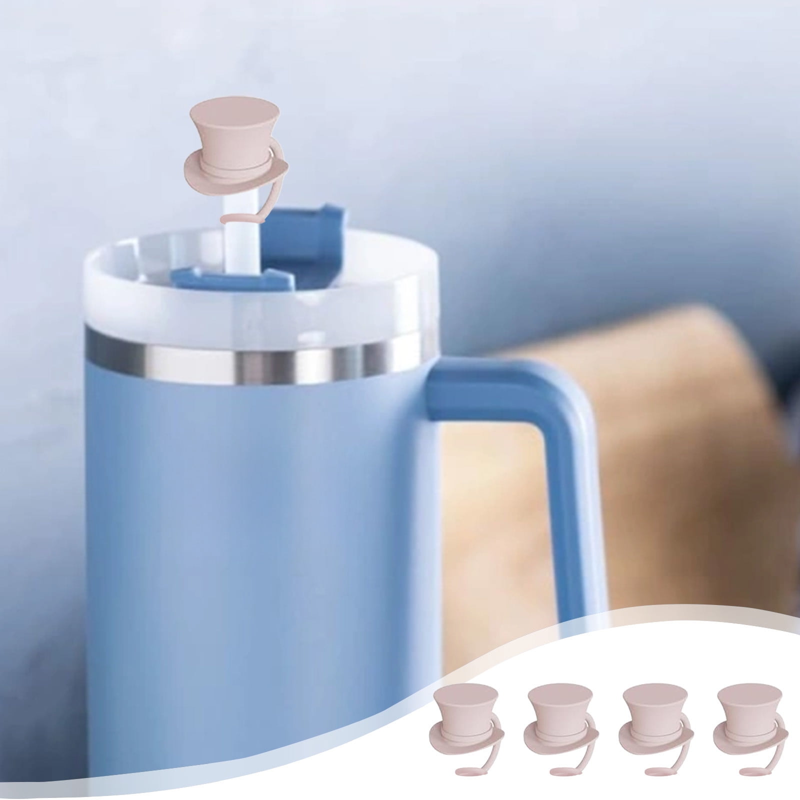 Byikun Straw Cover Cap 10mm Reusable Cute Drinking Straw Topper ...