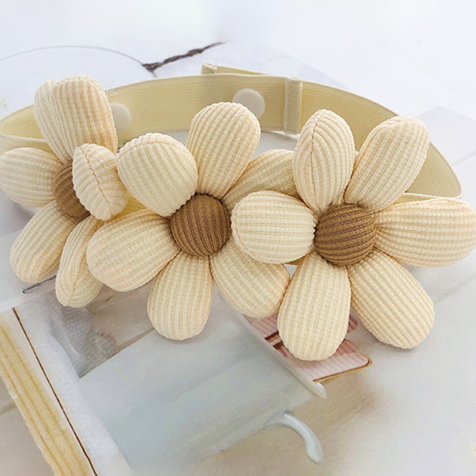 Yuanzi Sunflower Curtain Tiebacks, Soft Cotton Fabric Holdbacks, Cream ...