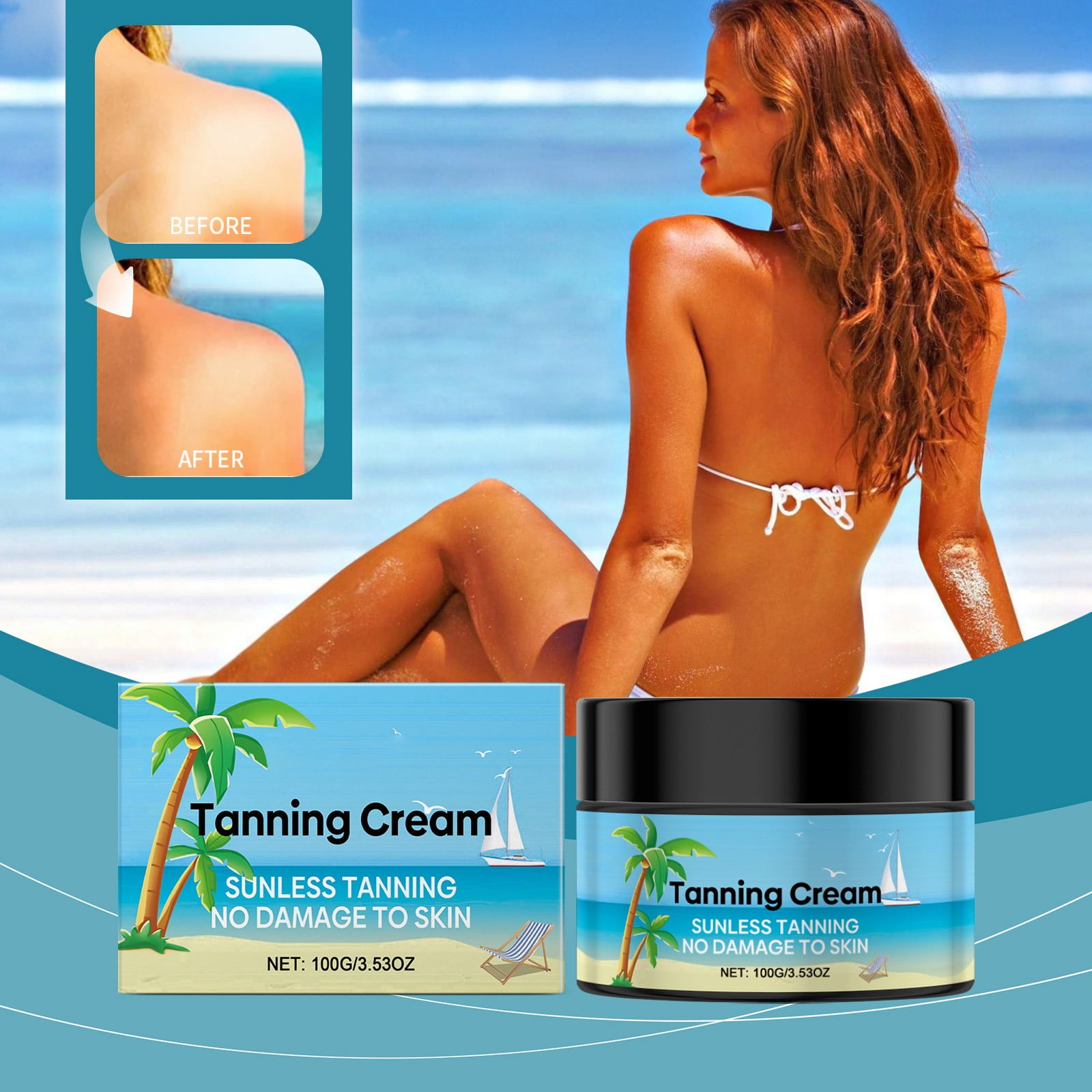 Byikun Tanning Cream, Moisturizing Body Lotion, Natural emit Sunless Tanner, even Skin Tan ...