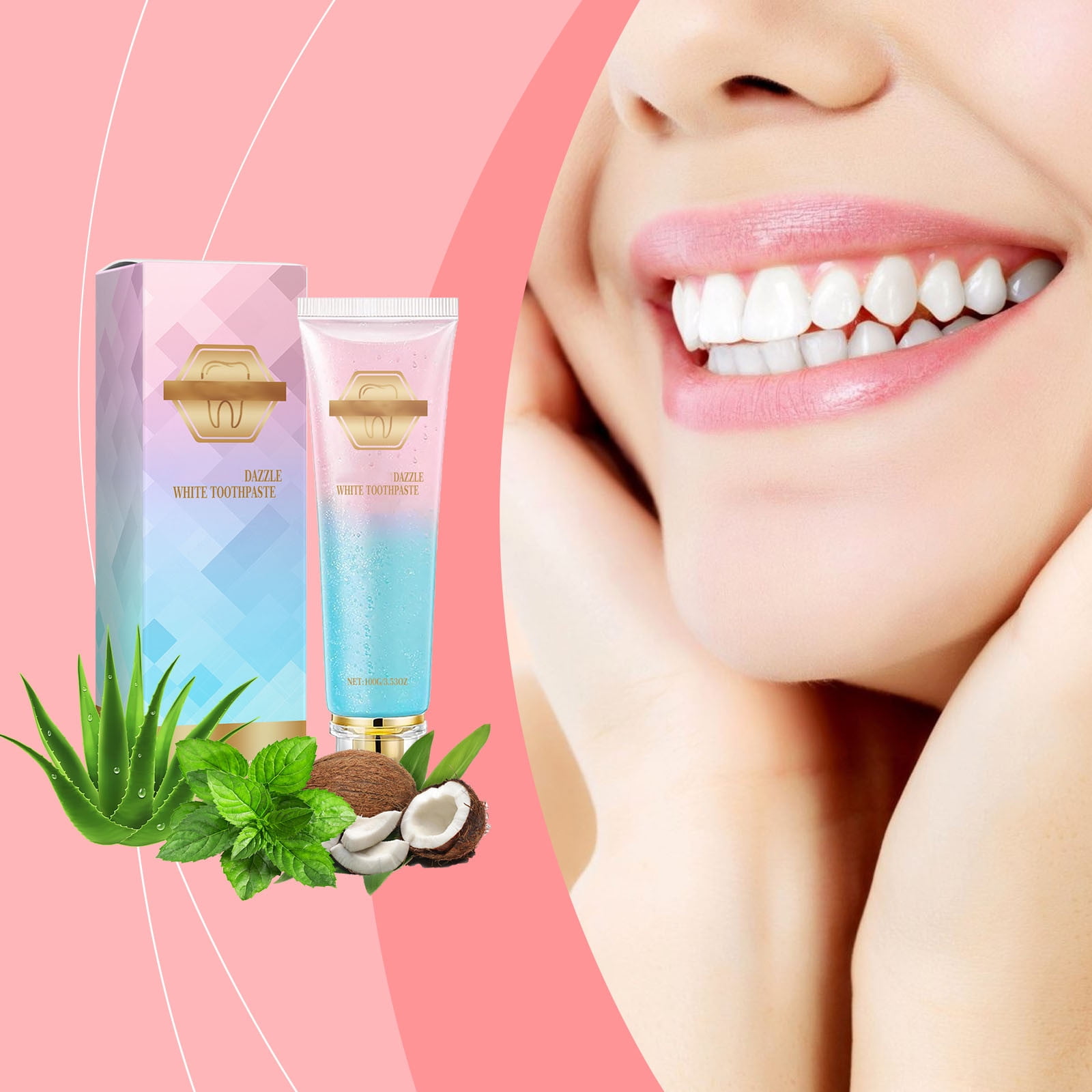 Byikun Toothpaste, Bright Smile Peach Toothpaste, Natural Baking Soda ...
