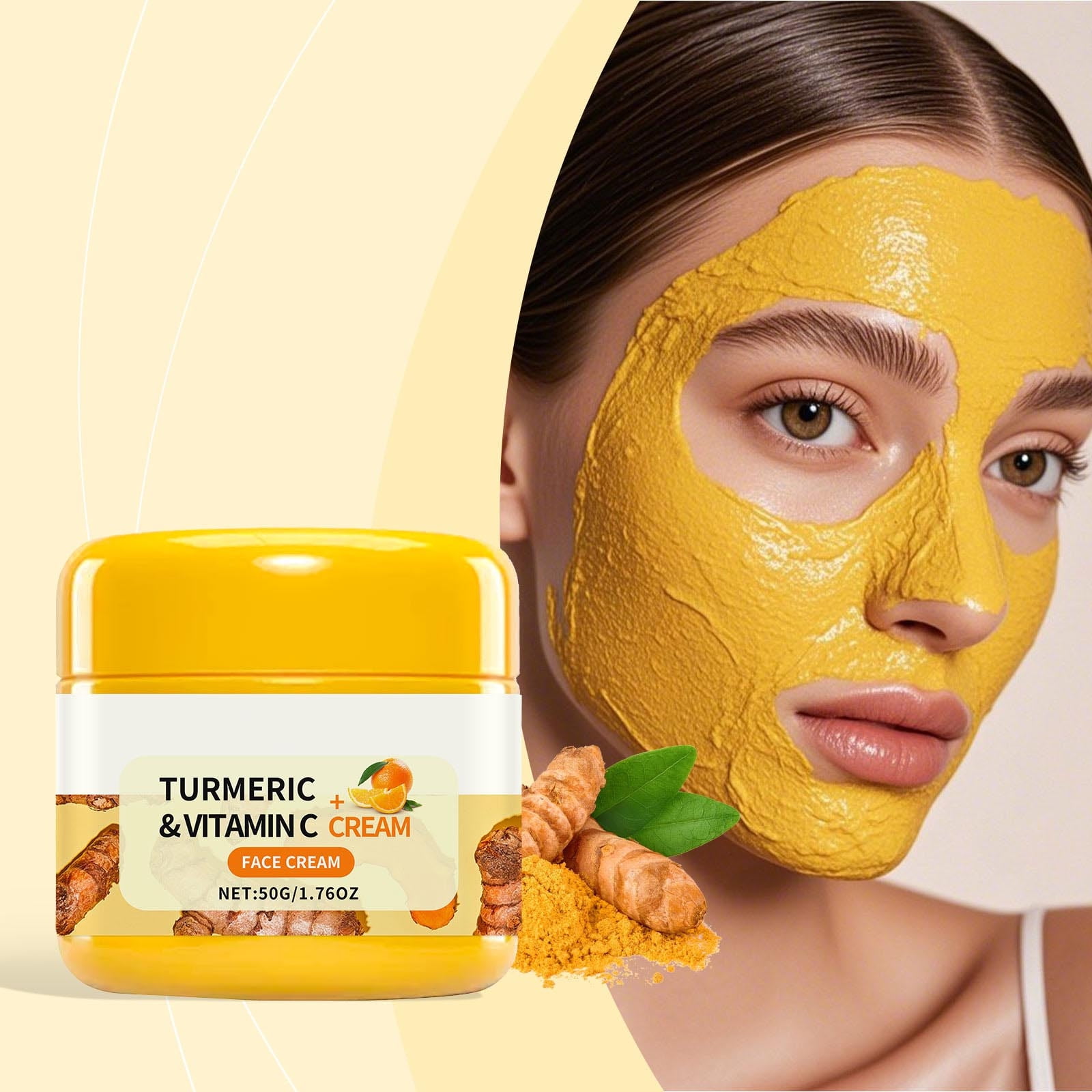 Byikun Turmeric Cream, emiting emit Vitamin C Moisturizer, against ...