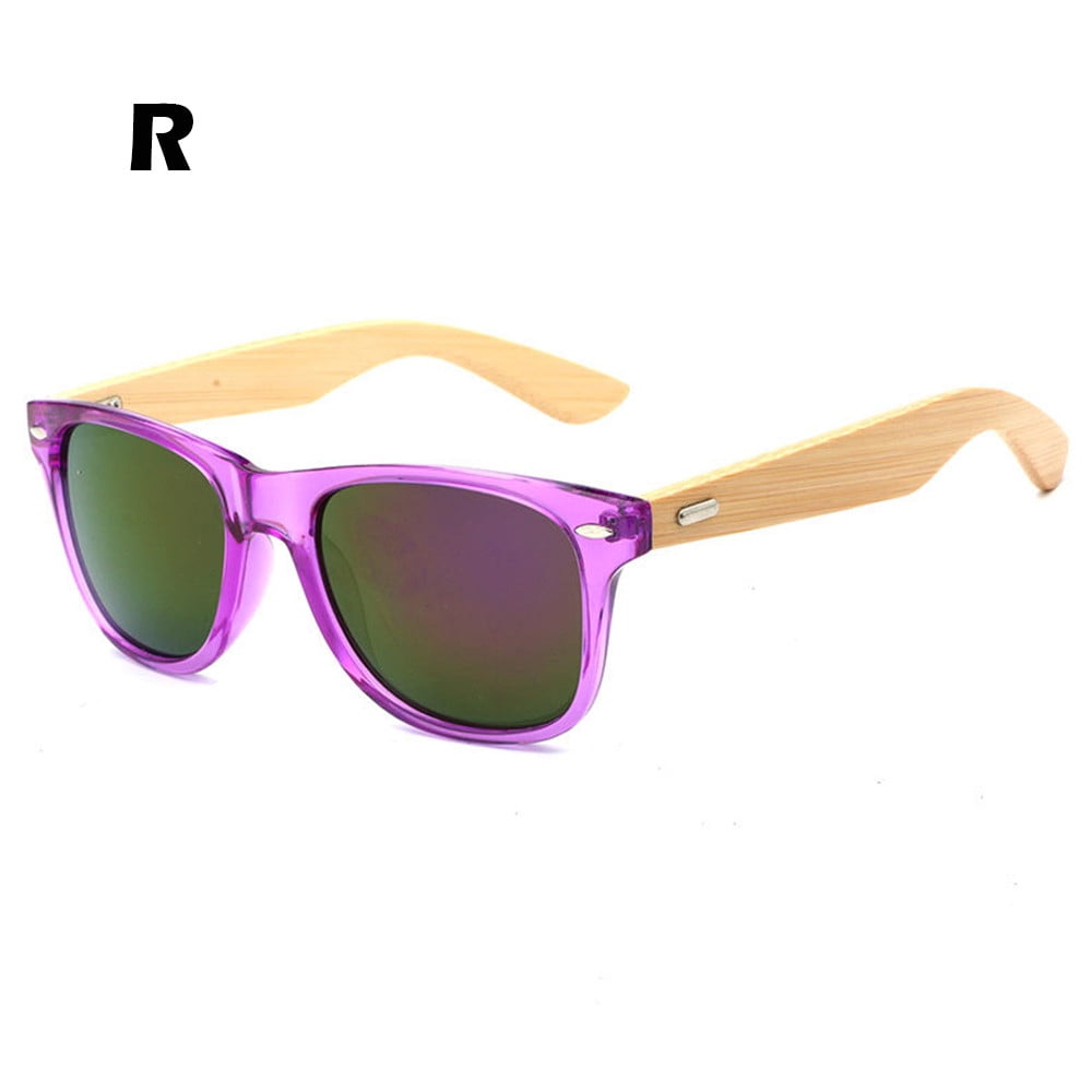 Byikun Vintage Wooden Sunglasses - Uv Protection Unisex Shades with ...