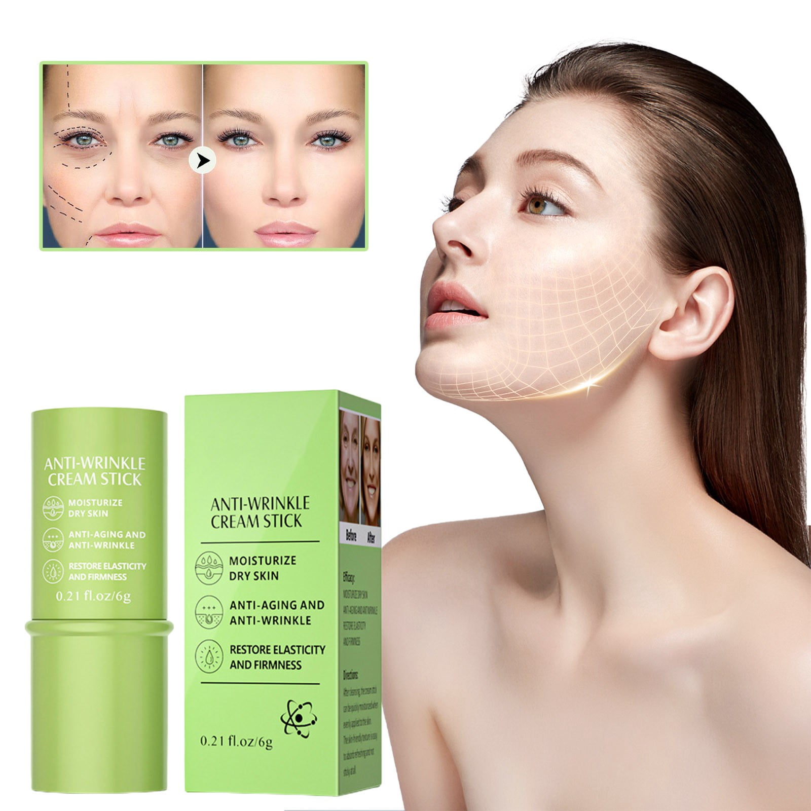 Byikun against-Wrinkle Stick, Retinol Infused Cream Stick, elastin ...