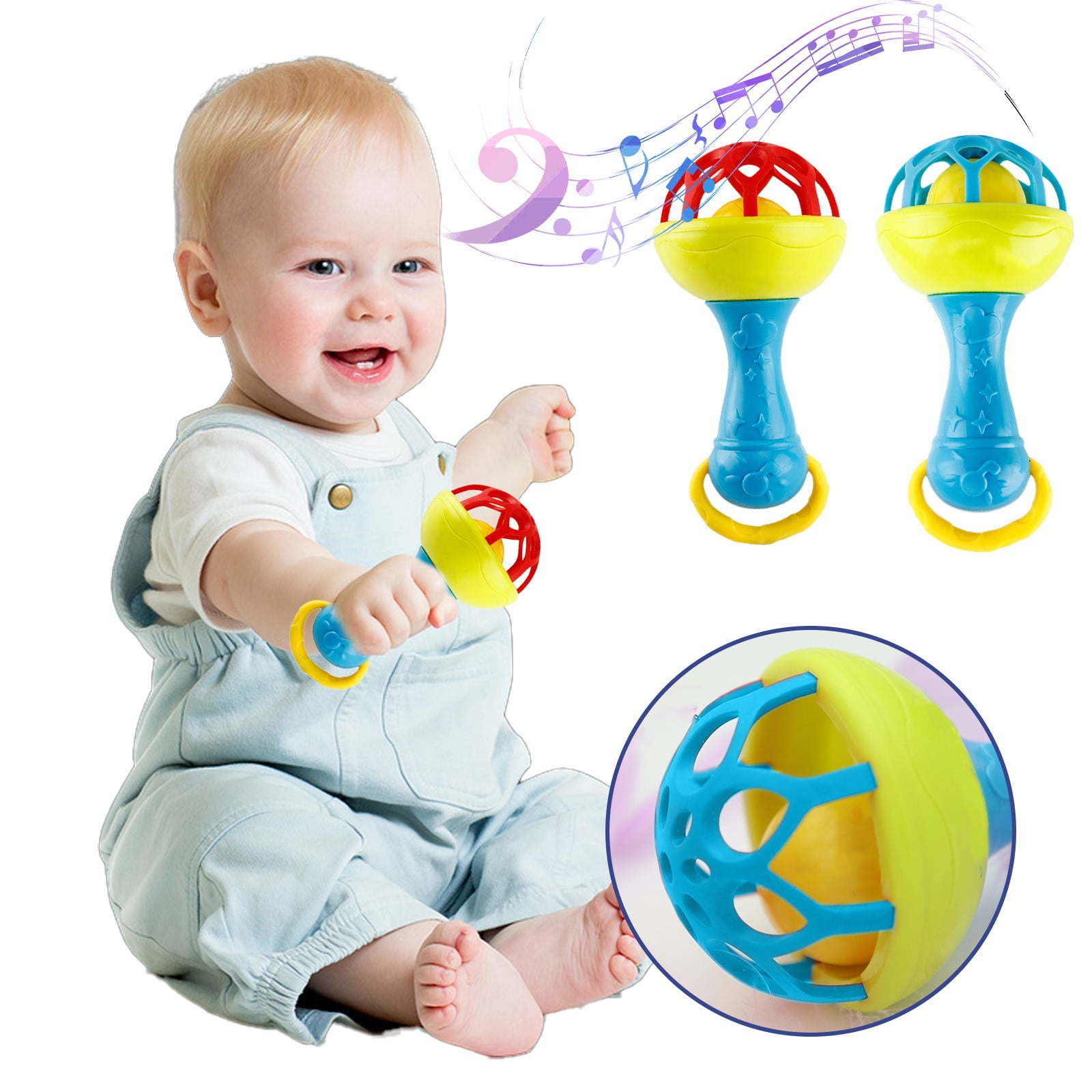 ByikunNewborn Baby Toy Rattle For Boys And Girls Babys Items From 0 To ...