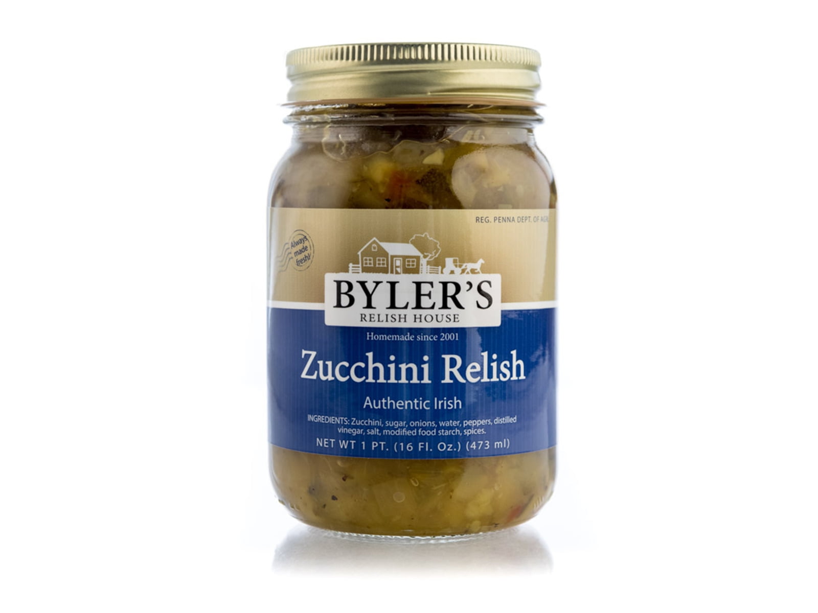 Byler's Relish House Low Sodium Zucchini Relish, 3-Pack 16 fl. oz. Jars ...