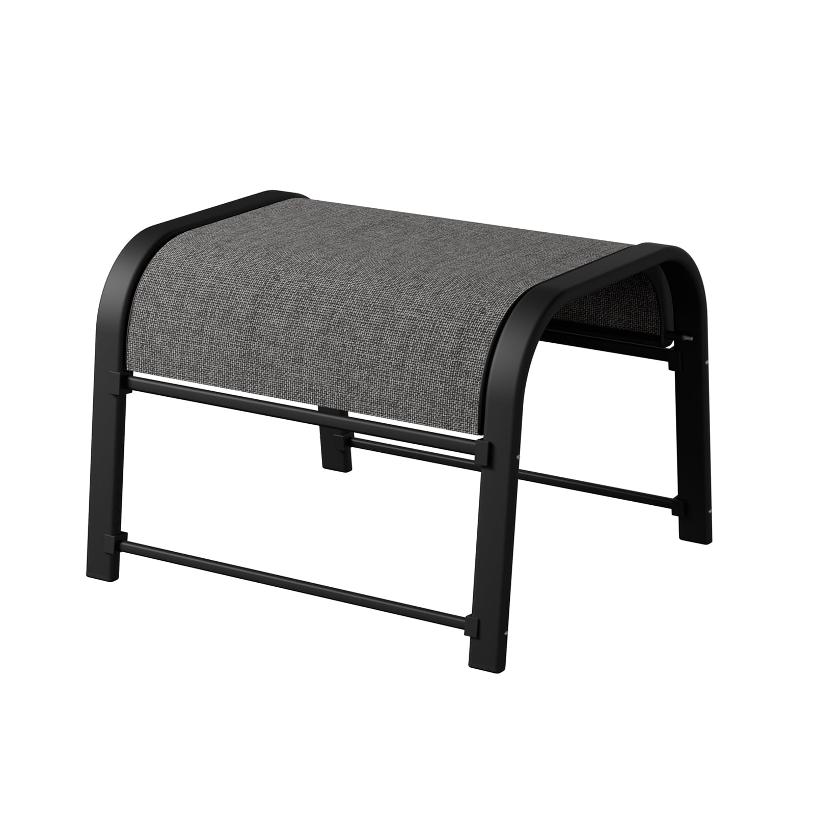 Bylring Outdoor Patio Ottoman Set of 1 With Metal Frame, Textilene ...