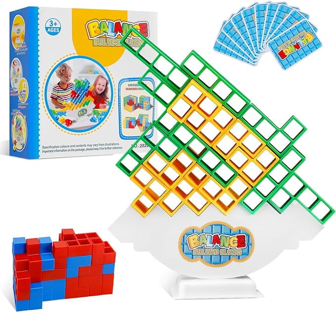 Bynleau Balance and Play - Tetra Tower Stacking Blocks Game, Fun and ...
