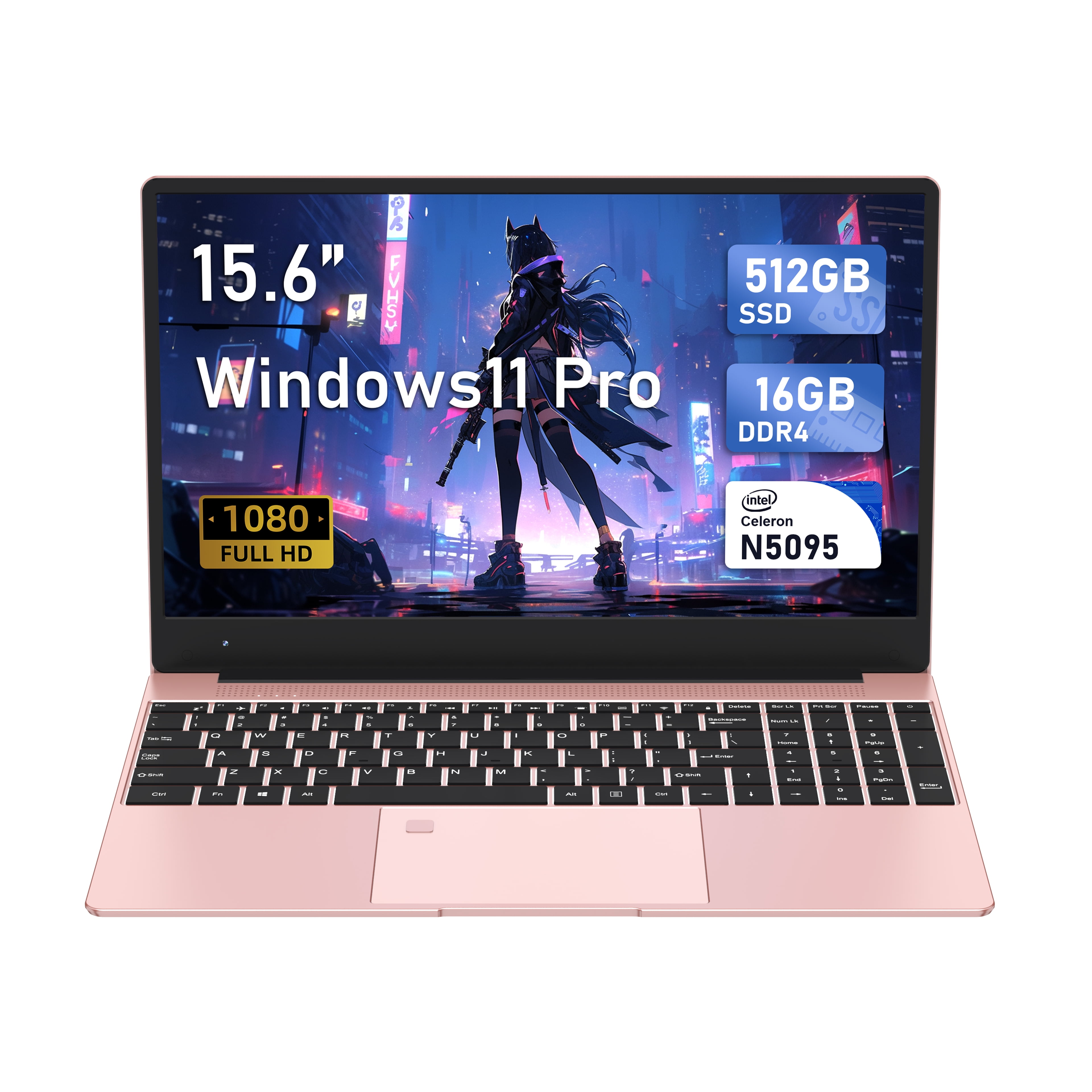 Byone 15.6“ Laptop, Intel N5095, 16GB RAM, 512GB SSD, Bluetooth ...