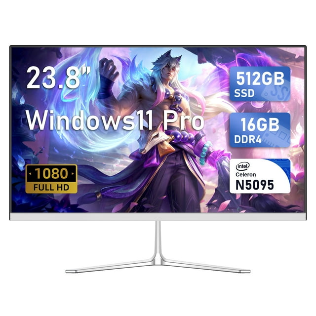 Free Shipping! Byone All-in-one PC,24 inch FHD Desktop Computer,Intel ...