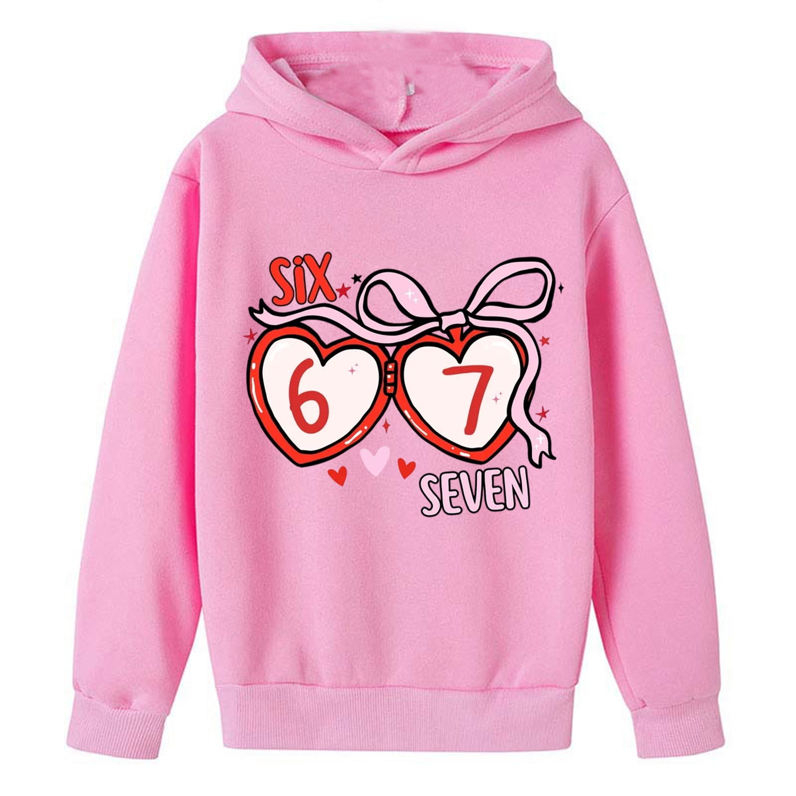 Byoo 67 Number Graphic Big Girl Hoodie Soft Full-Sleeved Pullover Hoody ...