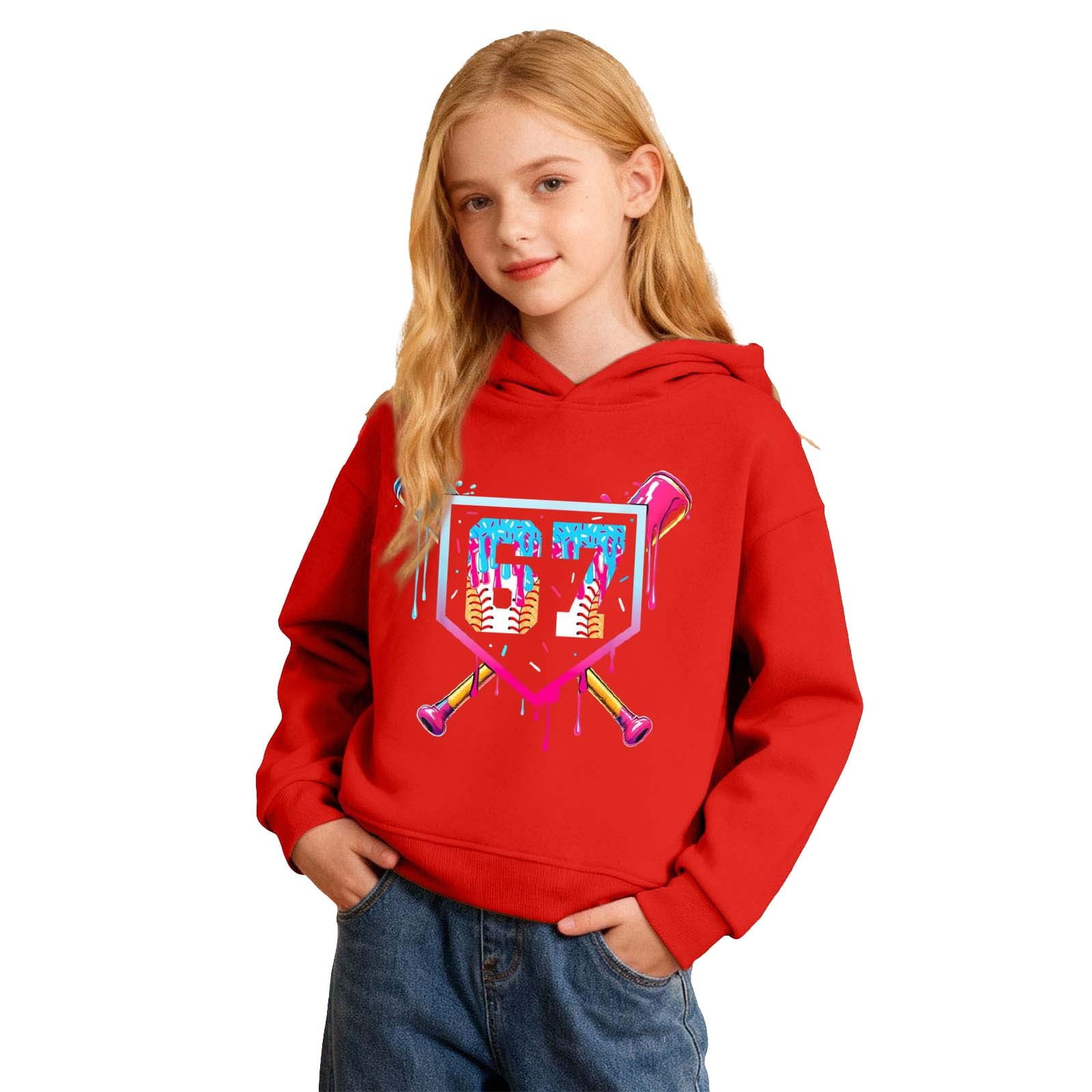 Byoo 67 Number Graphic Hoodies for Little Boy Casual Daily Full Sleeve ...