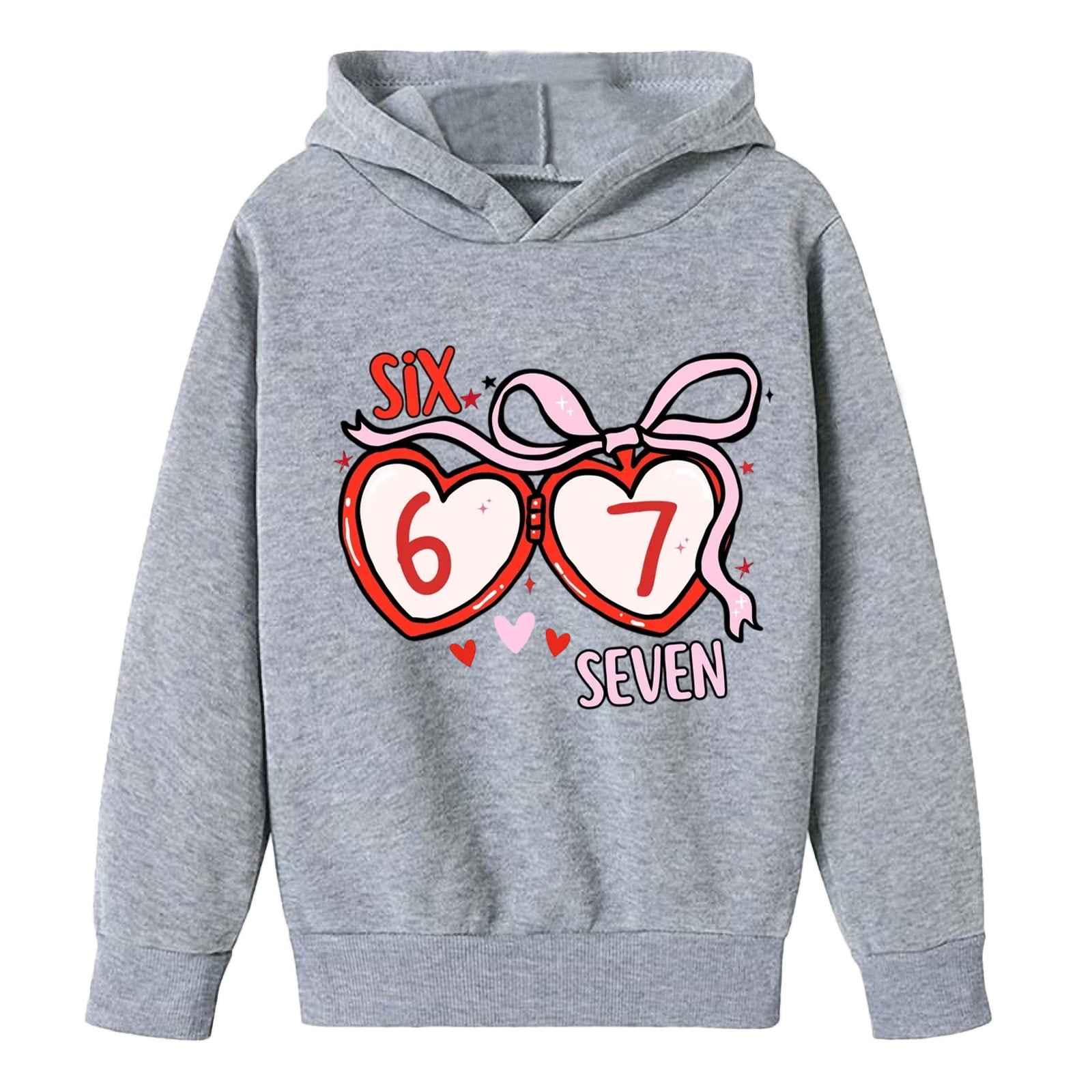 Byoo 67 Number Graphic Toddler Girl Hoodie Soft Full-Sleeved Pullover ...