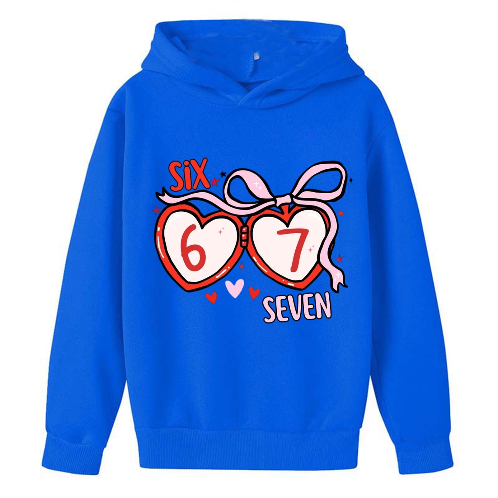 Byoo 67 Number Graphic Toddler Girl Hoodie Soft Full-Sleeved Pullover ...