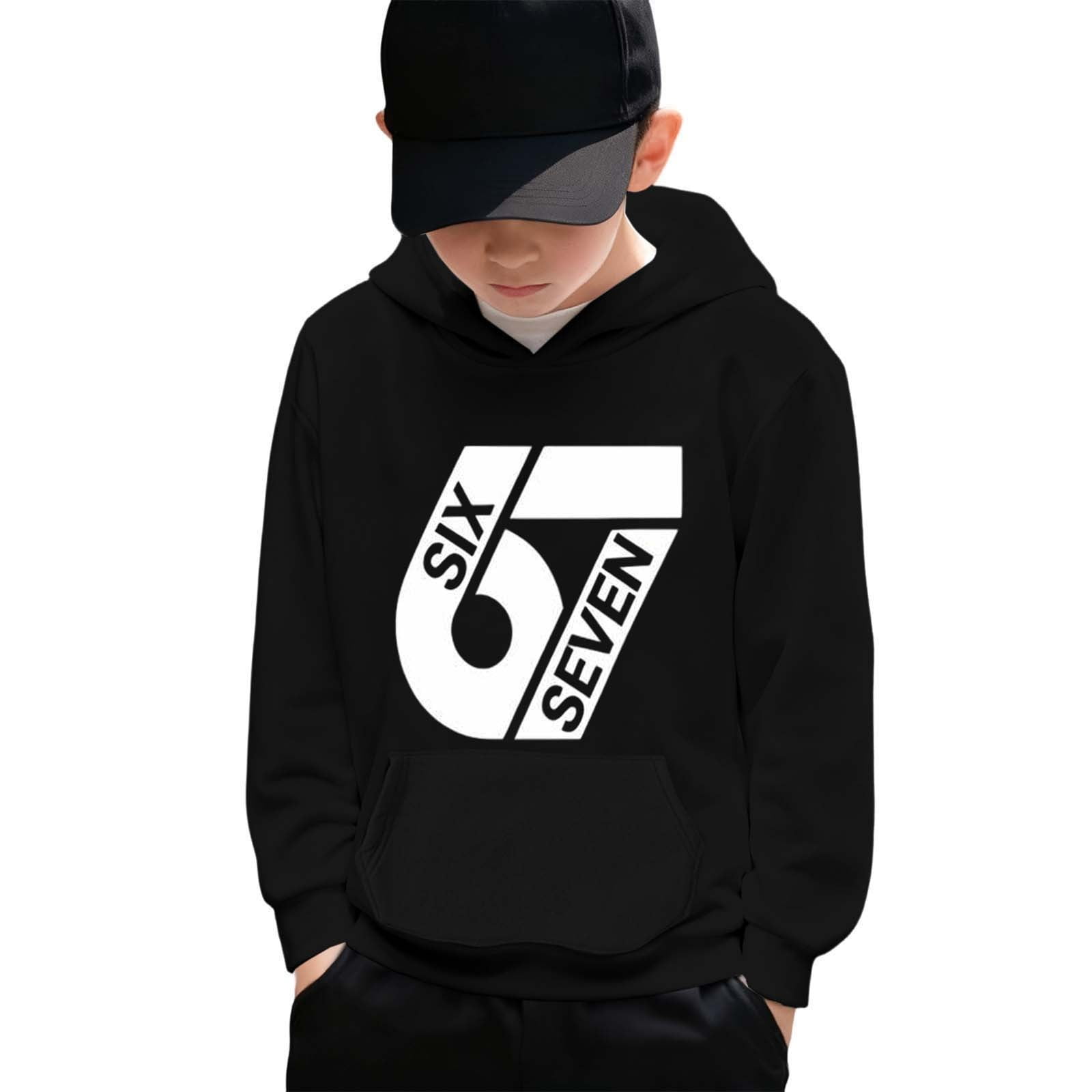 Byoo 67 Number Printed Hooded Sweatshirt for Big Boy Classic Unisex ...
