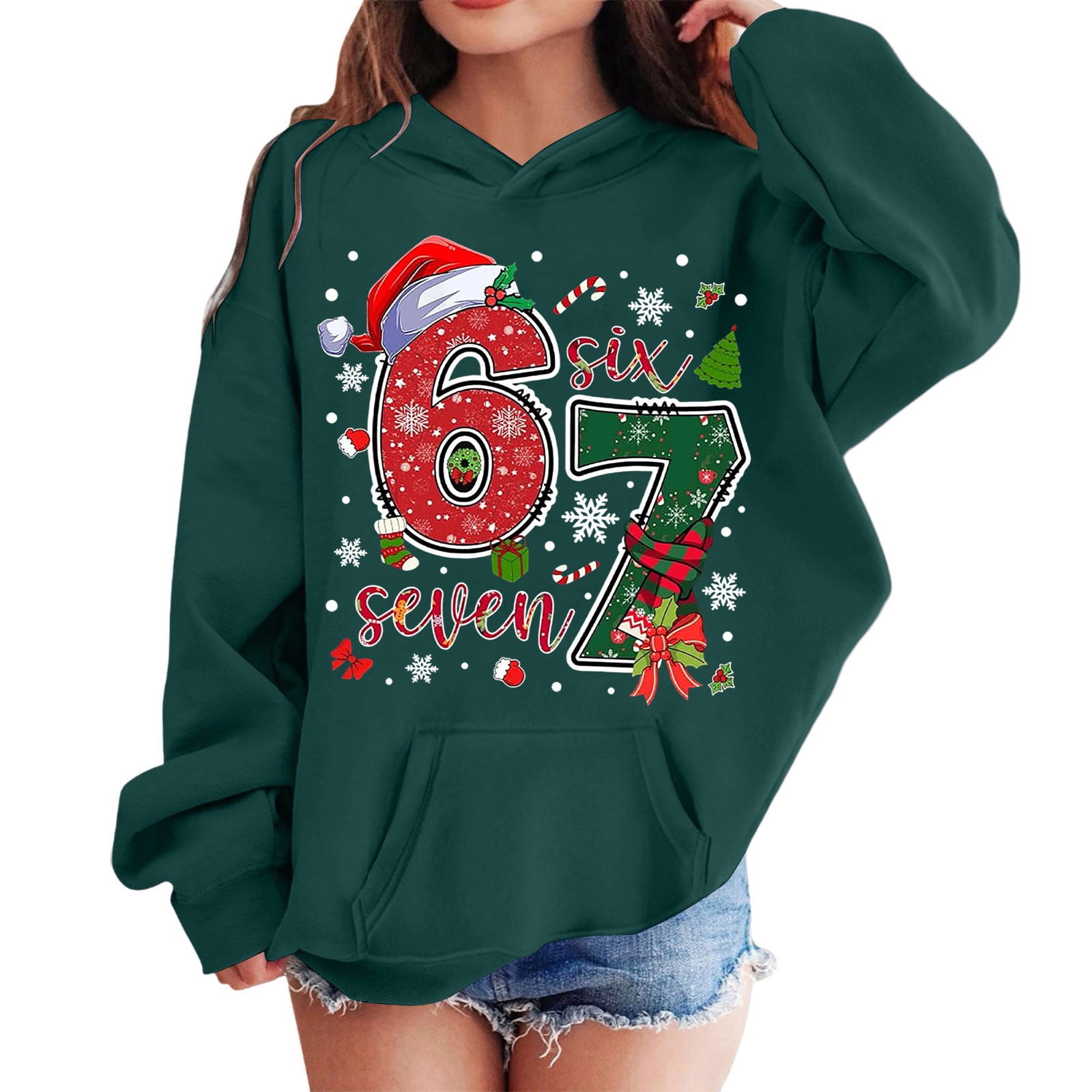 Byoo 67 Number Printed Oversized Sweatshirt for Little Girl Long ...