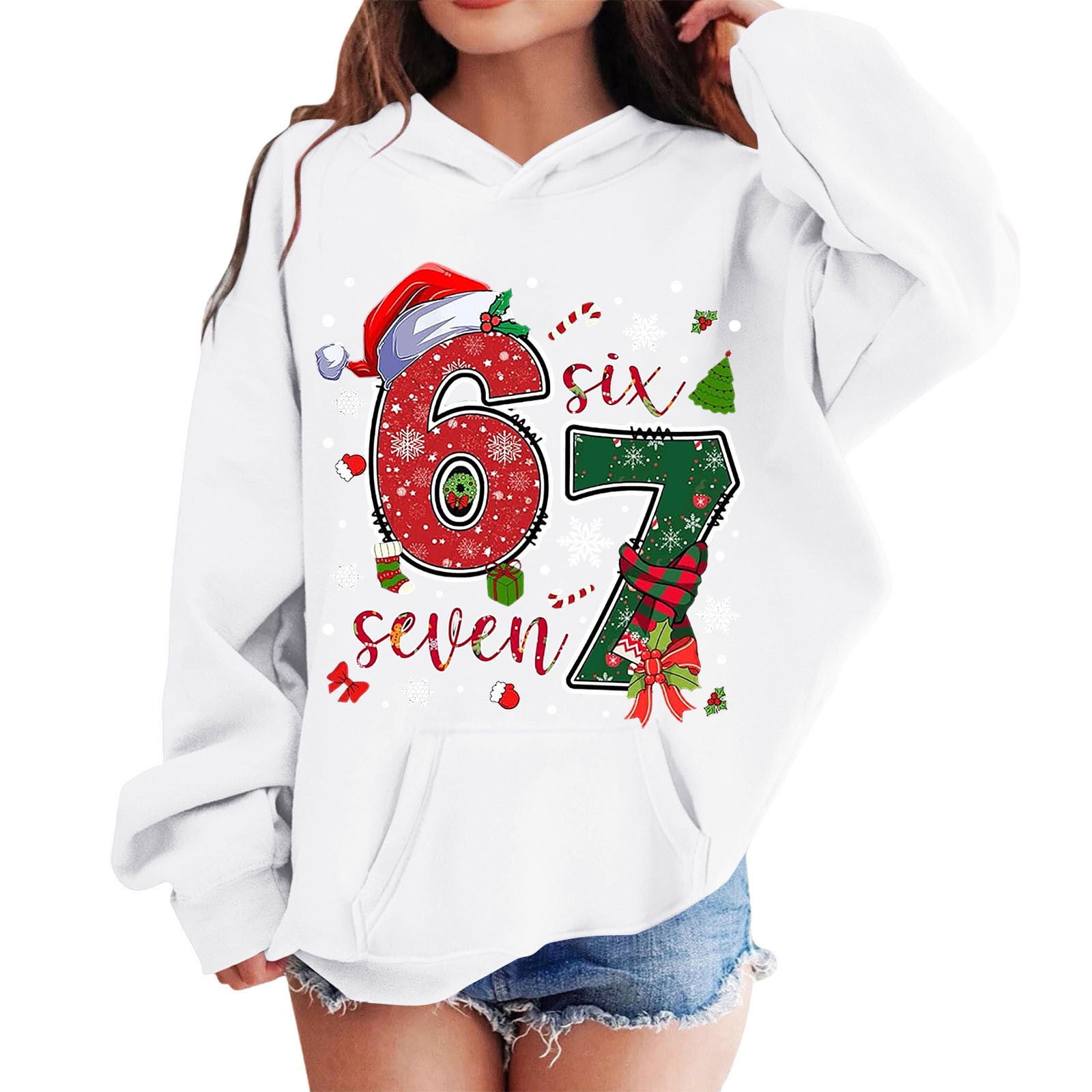 Byoo 67 Number Printed Oversized Sweatshirt for Toddler Girl Long ...