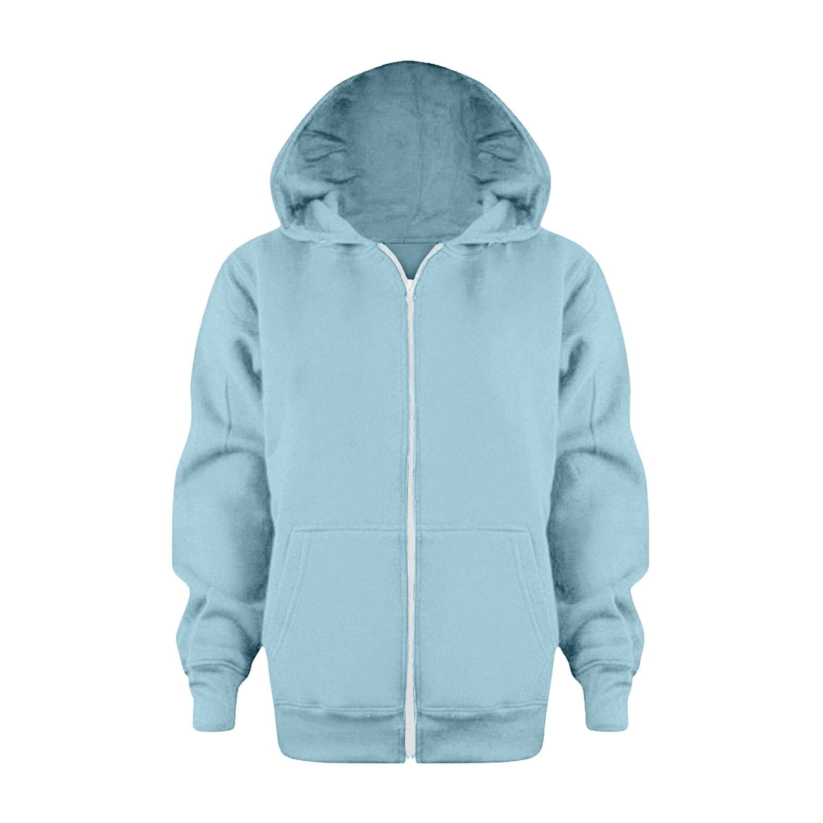 Byoo Big Boy Hoodies Sweatshirt Full Zip Solid Color Long Sleeve Hoody ...