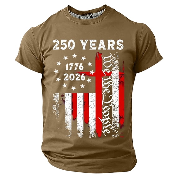 Byoo Big Boy Patriotic 250 Years Print Crew Neck T Shirt Short Sleeve ...