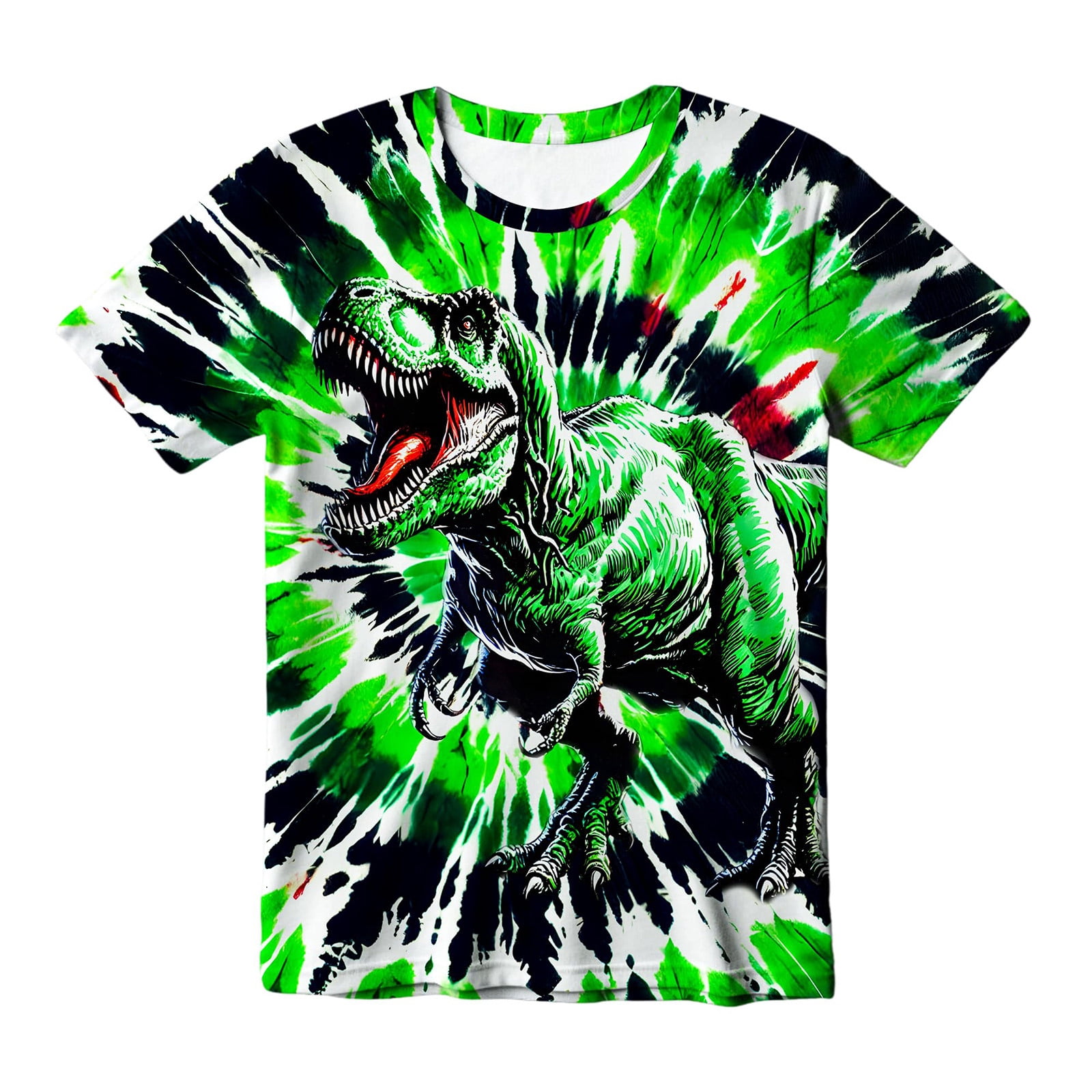 Byoo Big Boys Stylish Graphic T-Shirt Comfortable Tie Dye Wolf Design ...