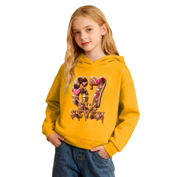Byoo Big Girl Hoodie Sweatshirt Valentine Day Full-Sleeve Hooded Casual ...