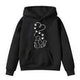 Byoo Big Girl Hoodie Valentine Day Cat Graphic Kangaroo Pocket Pullover ...