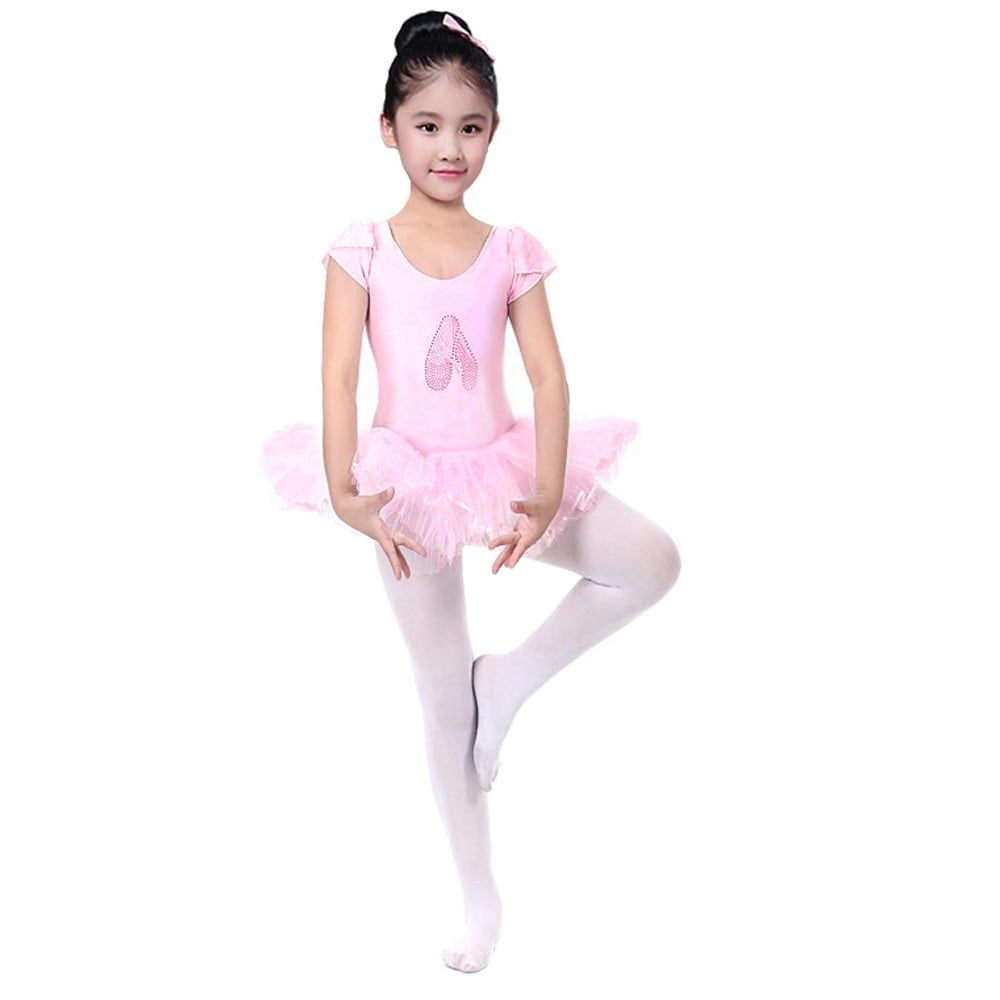 Byoo Big Girls Ballet Dresses Carnival Solid Color Soft Short Sleeve ...