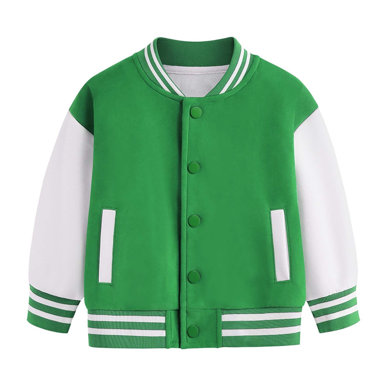 Byoo Big Girls Baseball Jacket Colorblock Button Down Long Sleeved ...