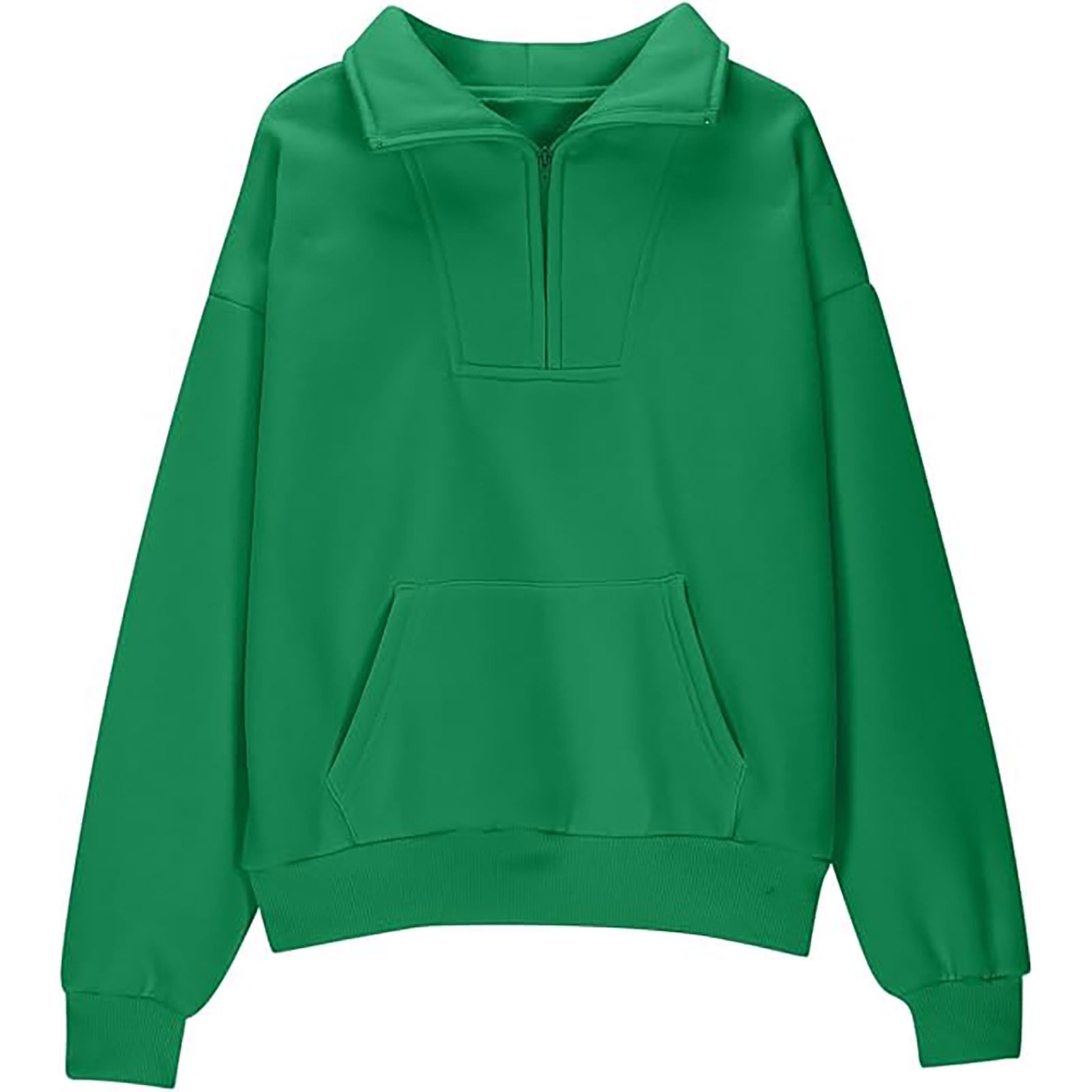Byoo Big Girls Half Zip Sweatshirt Solid Color Stand Collar Pullover ...