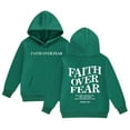 Byoo Big Girls Hoodie Faith Over Fear Letter Printed Long Sleeved ...