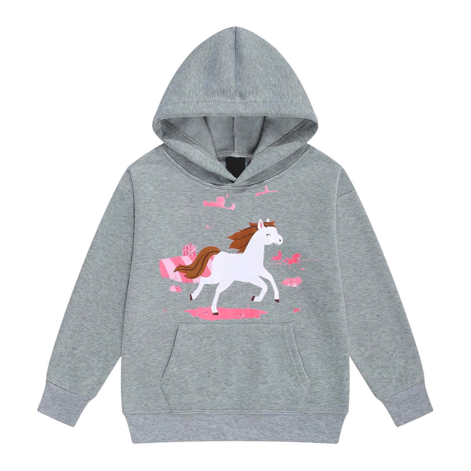 Byoo Big Girls Horse Print Sweatshirts Oversize Long Sleeve Pullover ...